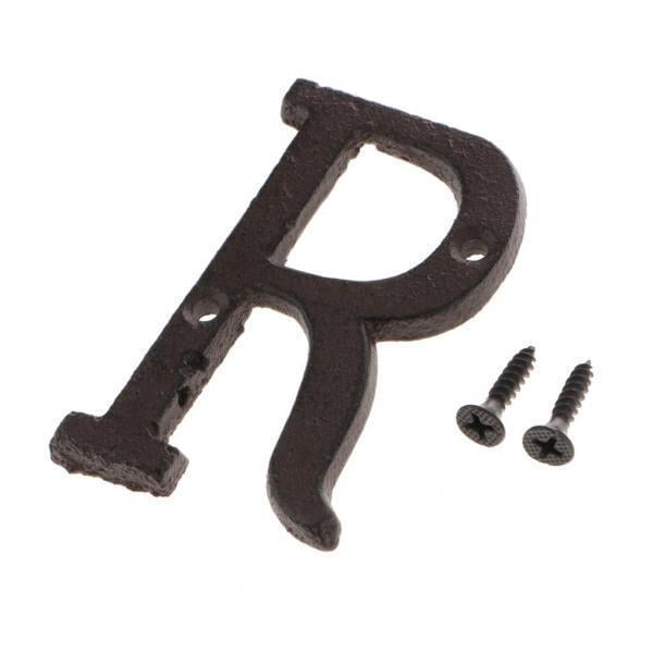 Axioma 2x Cast Iron Creative DIY Door Hanger Letter Label Sign Wall ...