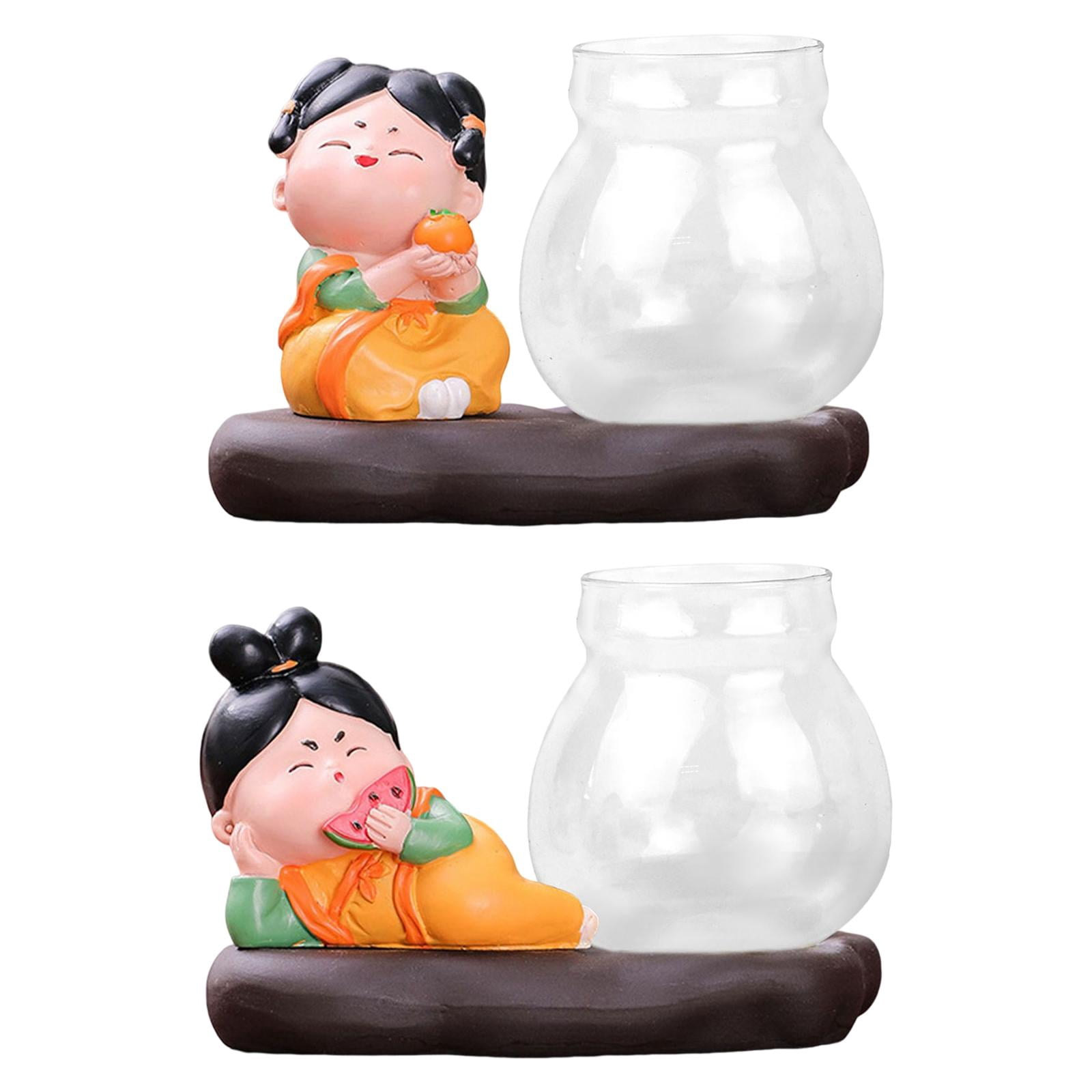 Axioma 2x Creative Cute Tang Girl Hydroponics Vase with Resin Stand ...