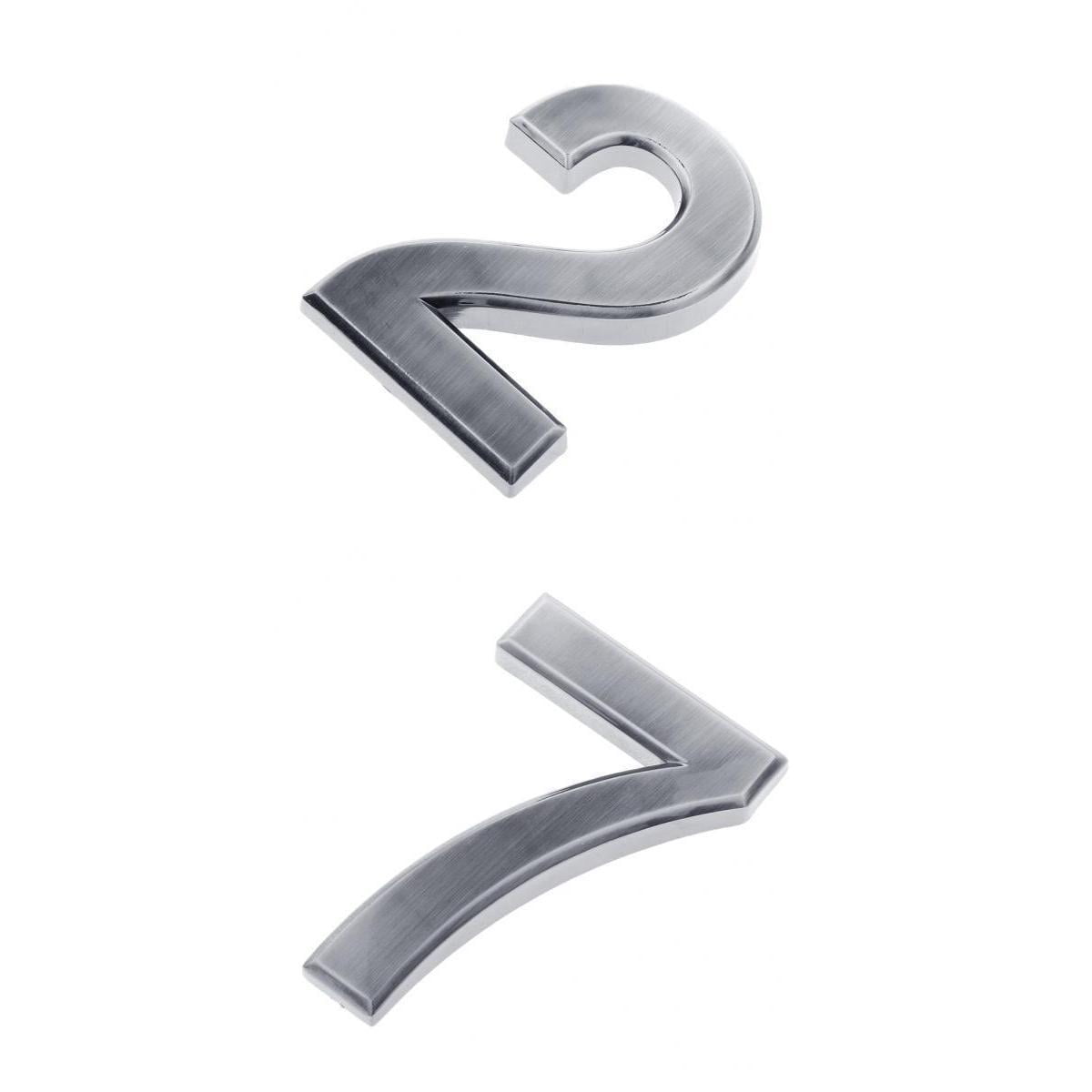 Axioma 2x Door Mailbox Address Number Sign Stickers 2 & 7 Street ...