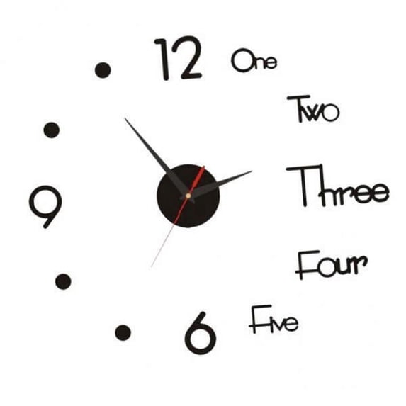 Axioma 3X DIY Large Wall Clock Modern 3D Wall Sticker Clock Silent ...