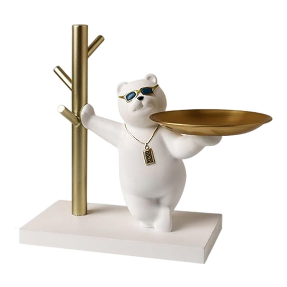 Axioma Bear Storage Tray Animal Sculpture Table Centerpiece for Home ...