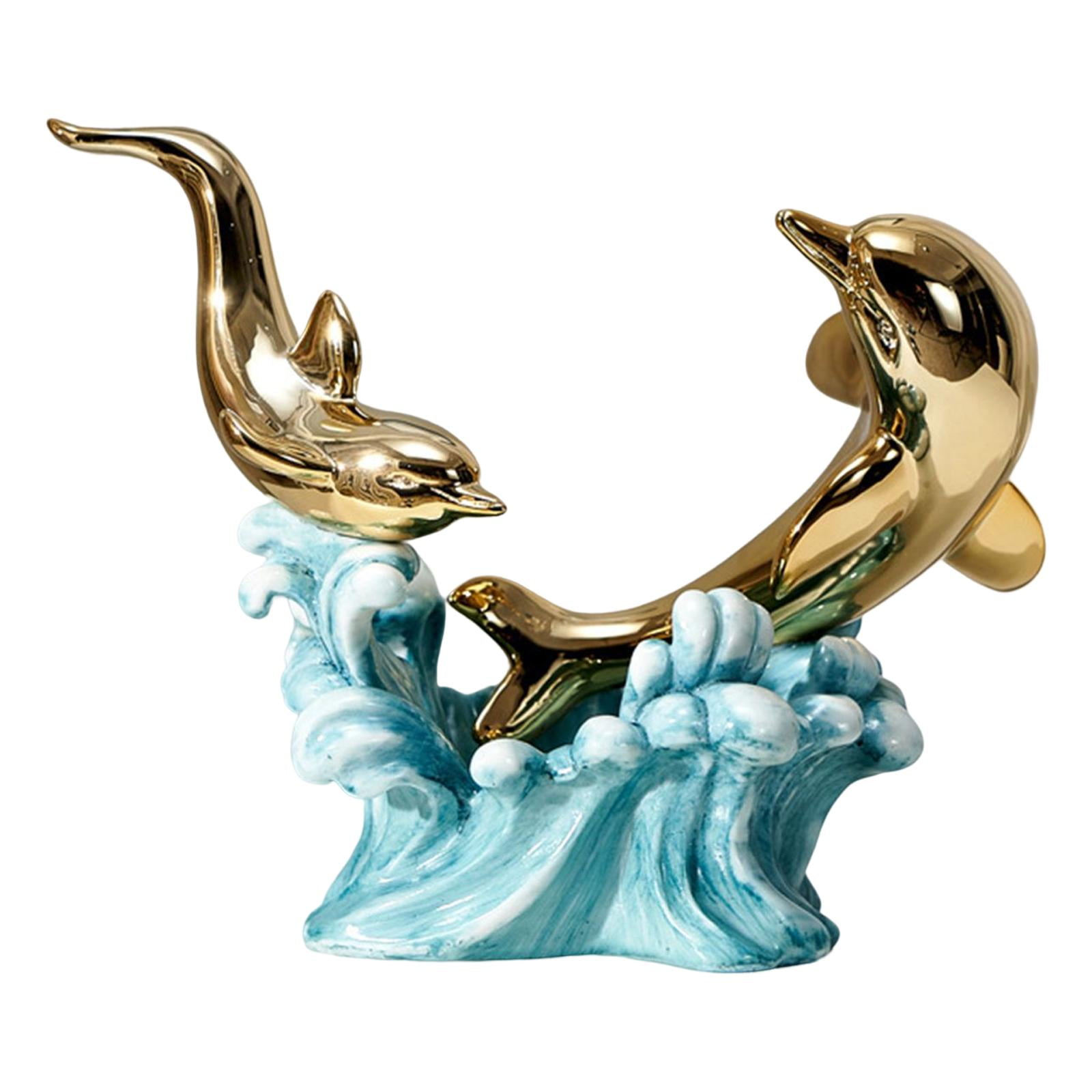 Axioma Bottle Storage Holder Creative Dolphin Rack Resin Statue Desktop ...