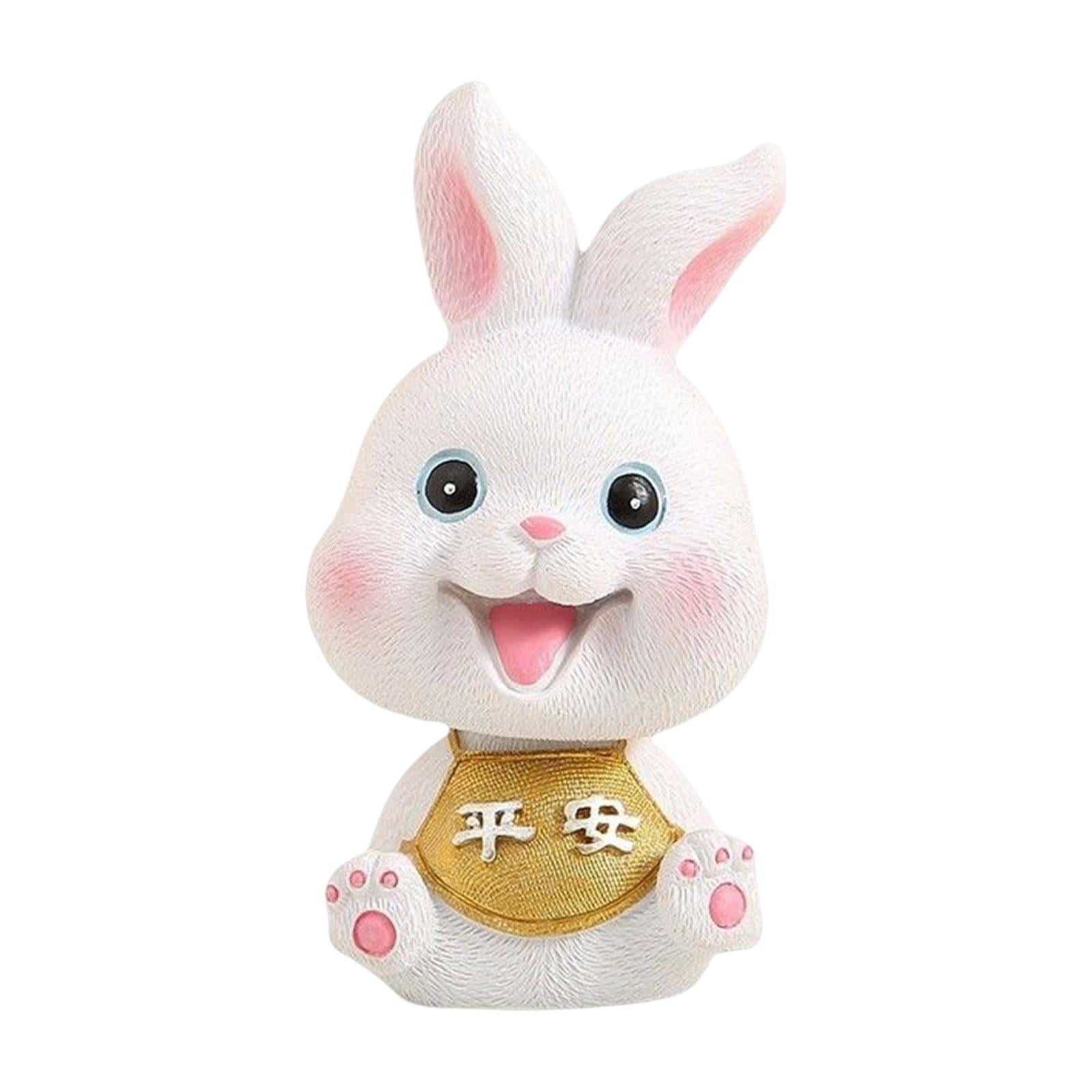 Axioma Cute Rabbit Statue Bunny Resin Car Dashboard Ornament Animal ...
