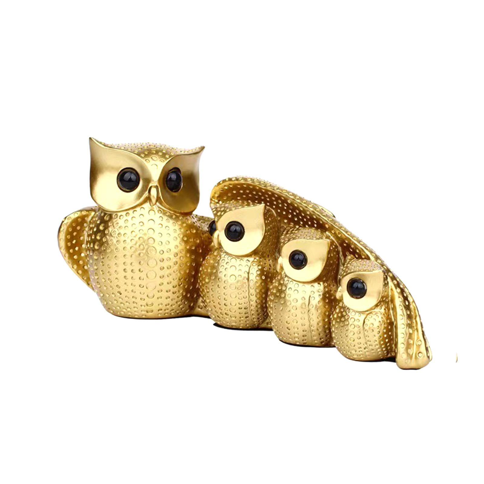 Axioma Family of Four Owl Statue Decorative Birds Figurine for Office ...
