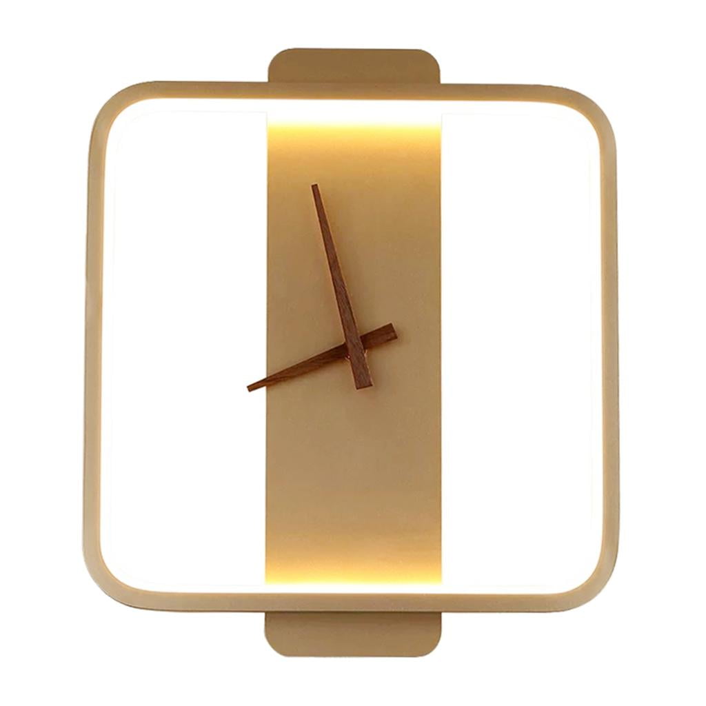 Axioma Modern Minimalist Silent Wall Clock LED Lamp Wall Living Room ...