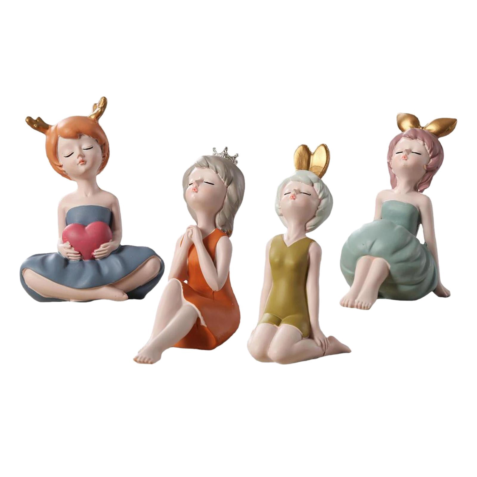 Axioma Nordic Style Girl Figurine Sculpture Resin for Home Office ...