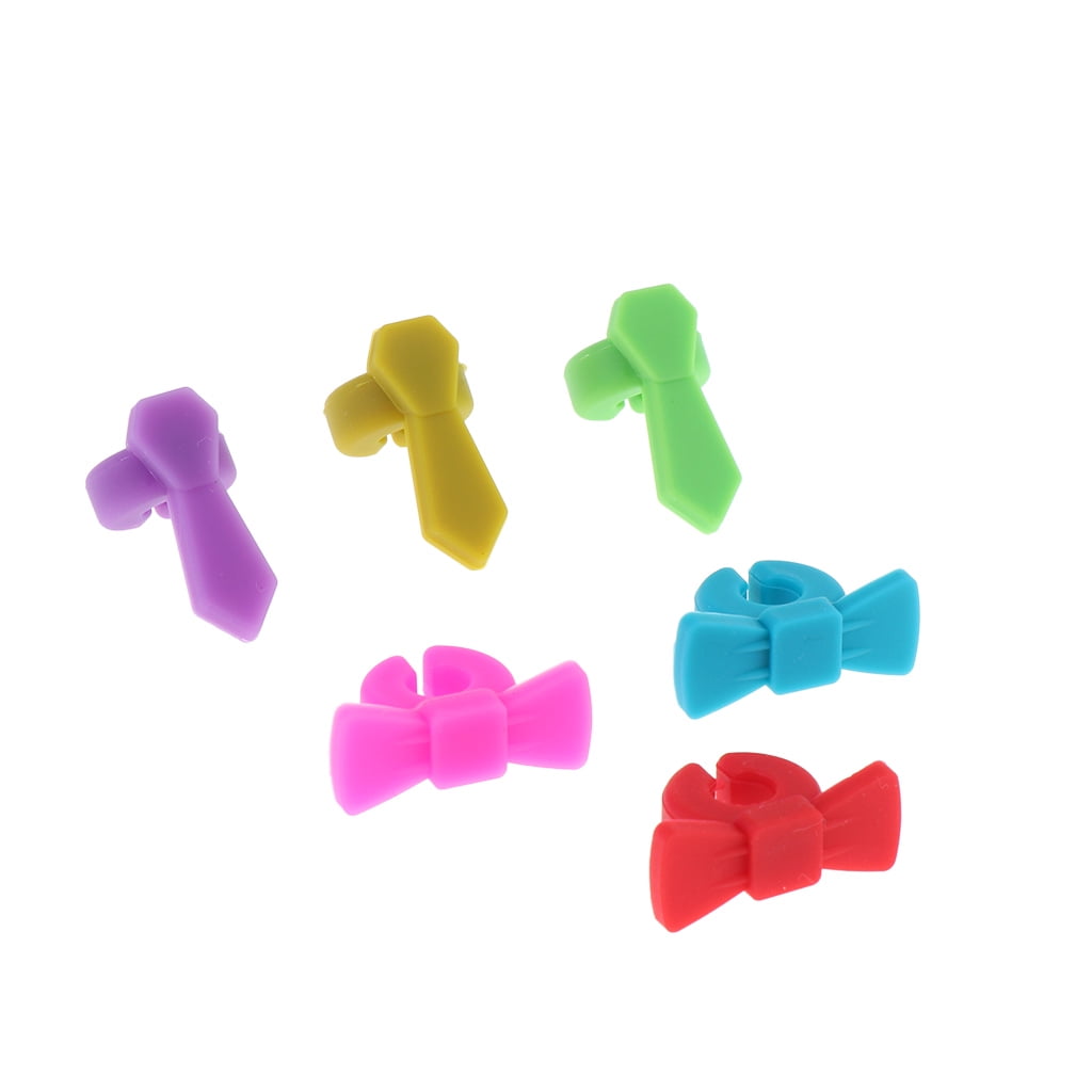 Axioma Pack of 6 lovely drink charms, crystal pendants in the shape of ...