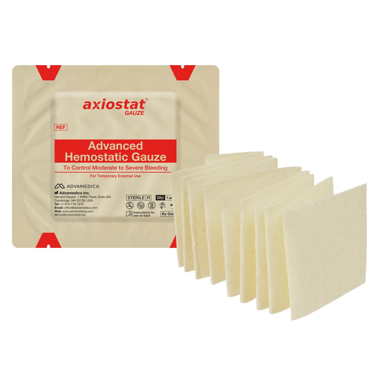 Axiostat Hemostatic Gauze - Walmart.com