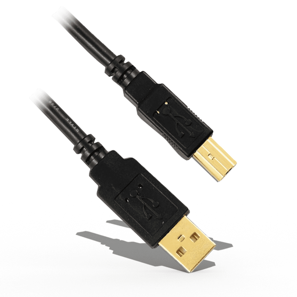 Axis 12-0080 A-Male to B-Male Connector 2.0 USB Cable 6ft - Walmart.com