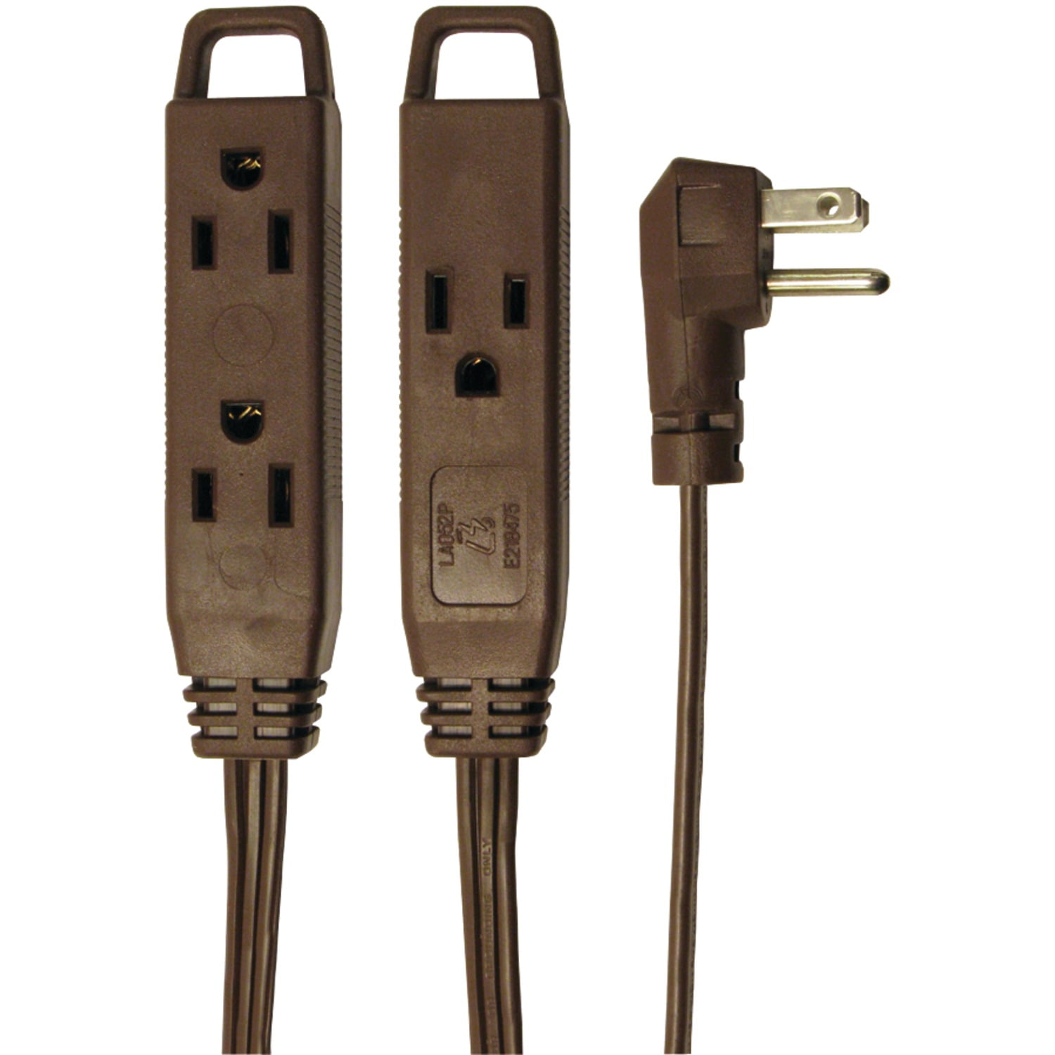 Axis 45504 3-Outlet Brown Wall-Hugger Indoor Grounded Extension Cord ...