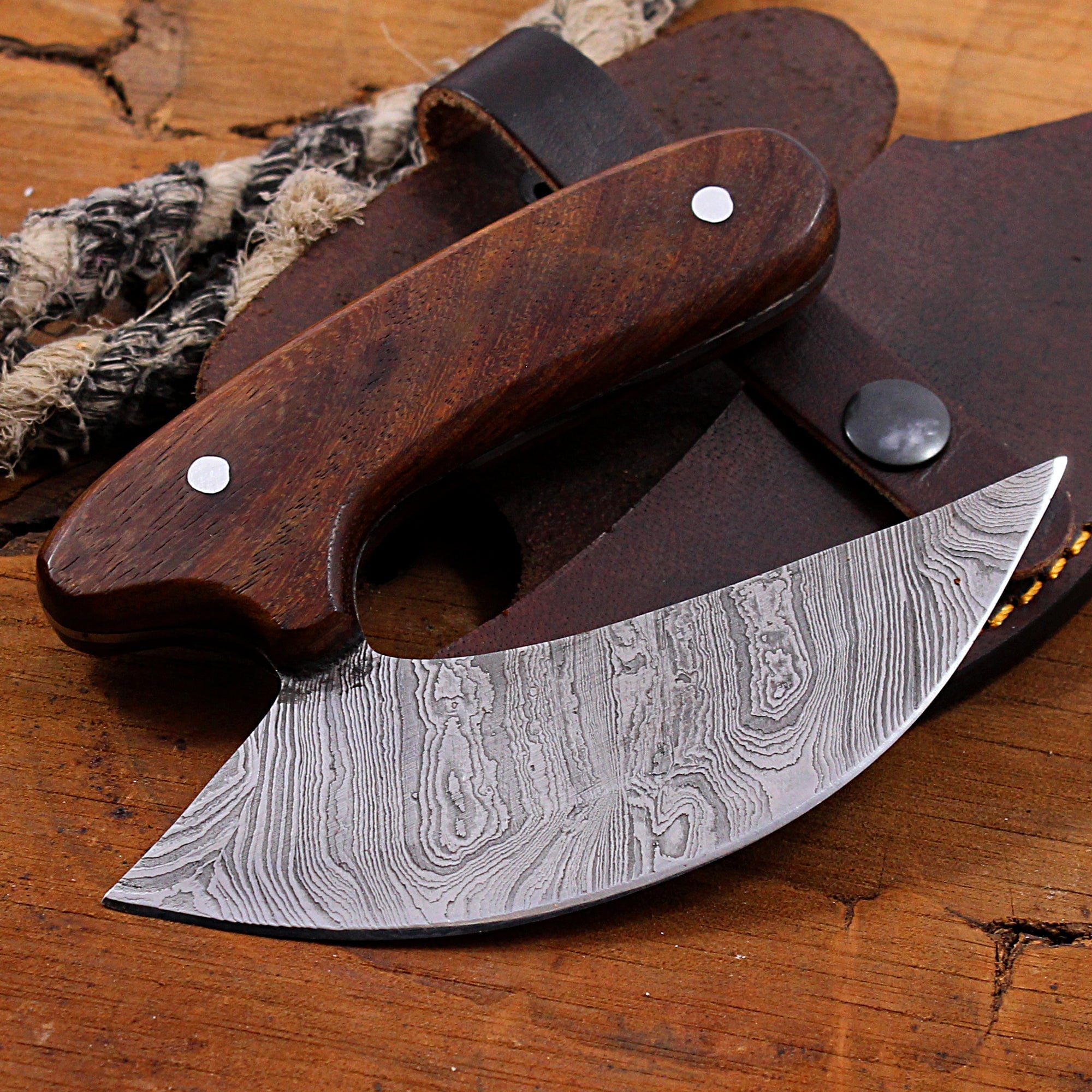 Axis - 5.5" Damascus Skinner Knife - Walmart.com