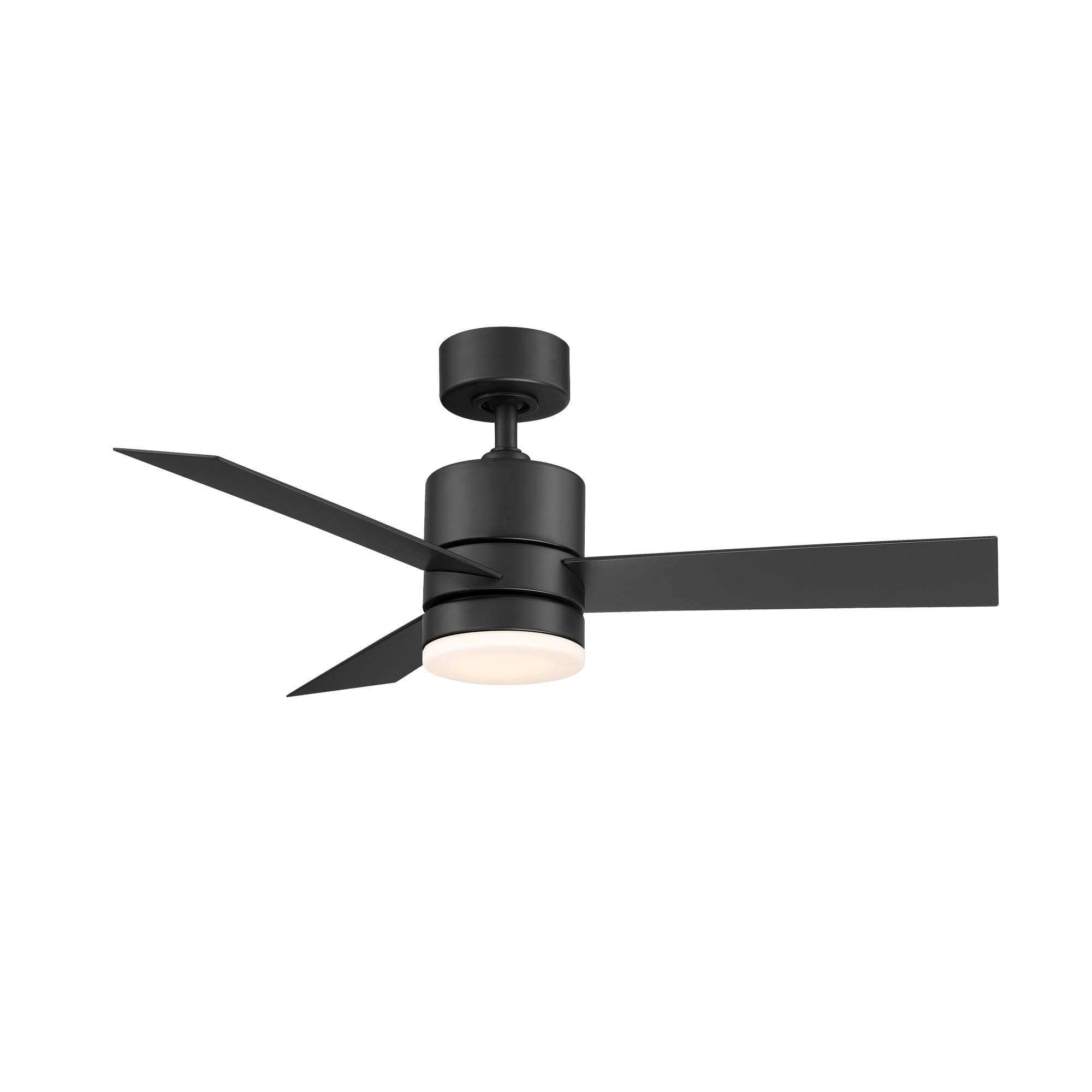 Axis Indoor and Outdoor 3-Blade Smart Ceiling Fan 44in Matte Black with ...