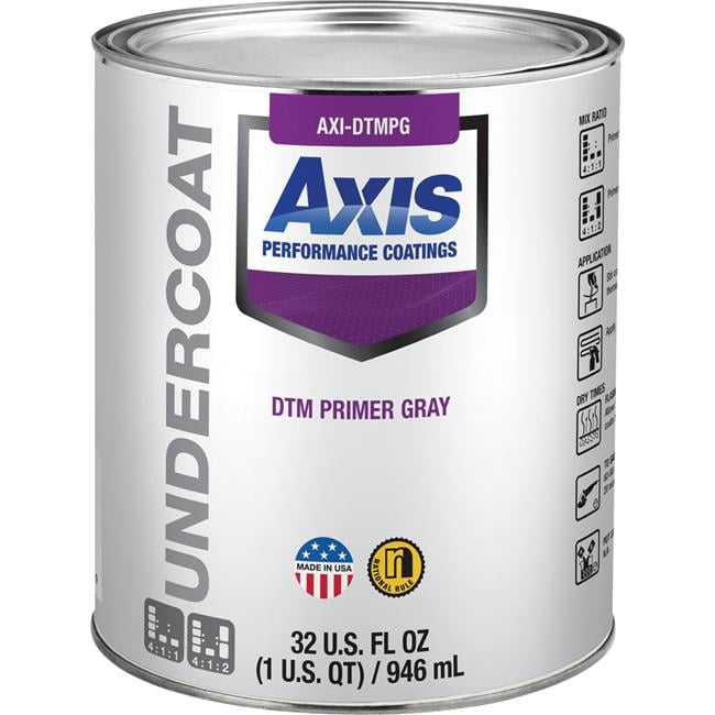 Axis Performance Coatings 1 qt. DTM Primer, Gray - Low VOC - Walmart.com