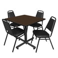 Axis-Pro 42" Square Breakroom Table- Neo Walnut & 4 Restaurant Stack ...