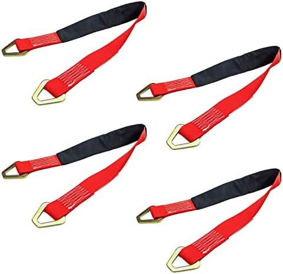 Axle Strap, 2 Inch X 3 Foot Red Axle Strap, Includes 2 Inch Stamped D ...