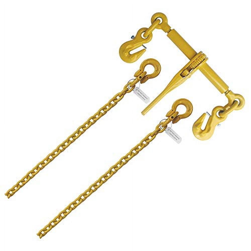 Axle Tie Down Kits G80 3/8" x 10' Axle Chain Pair and Grade 80 Ratchet ...