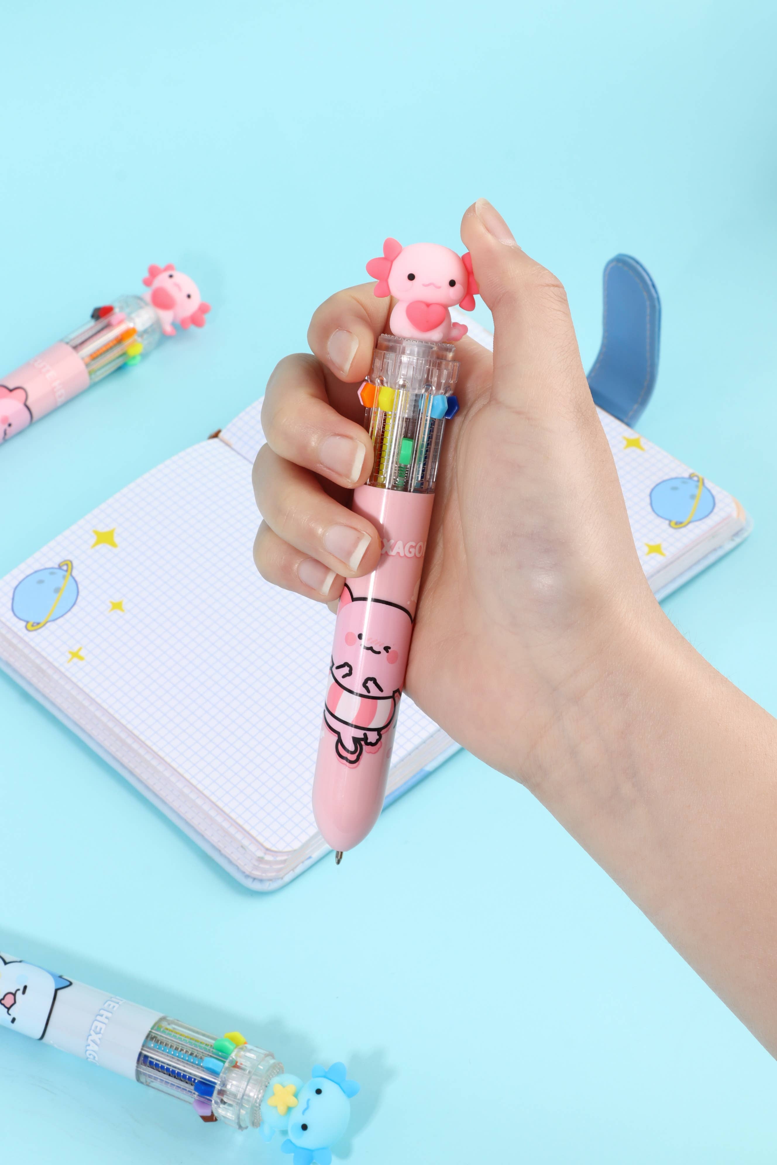 BC Mini Axolotl 10-Color Retractable 1 Single Ball Pen - Walmart.com