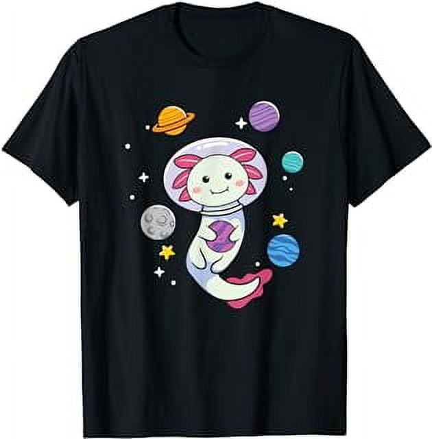 Axolotl Astronaut Mexican Salamander Funny Axolotl T-Shirt - Walmart.com