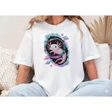 Axolotl Astronaut T-Shirt, Vaporwave Cosmic Critters Tee, Space Animal ...