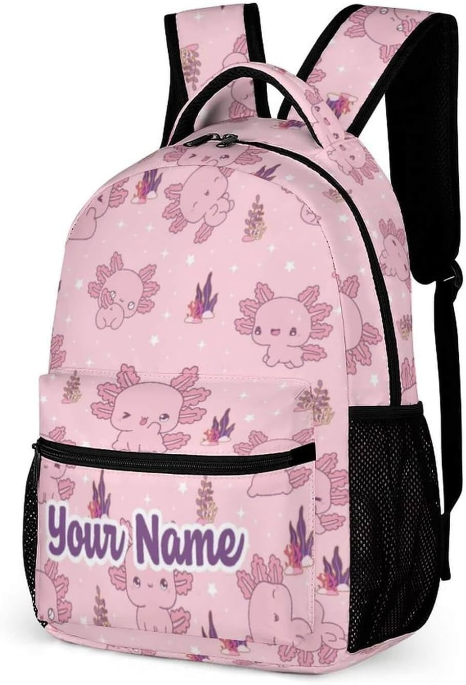 Axolotl Backpack 16 Inch Axolotls Bookbag Daypack For Men Women Travel ...