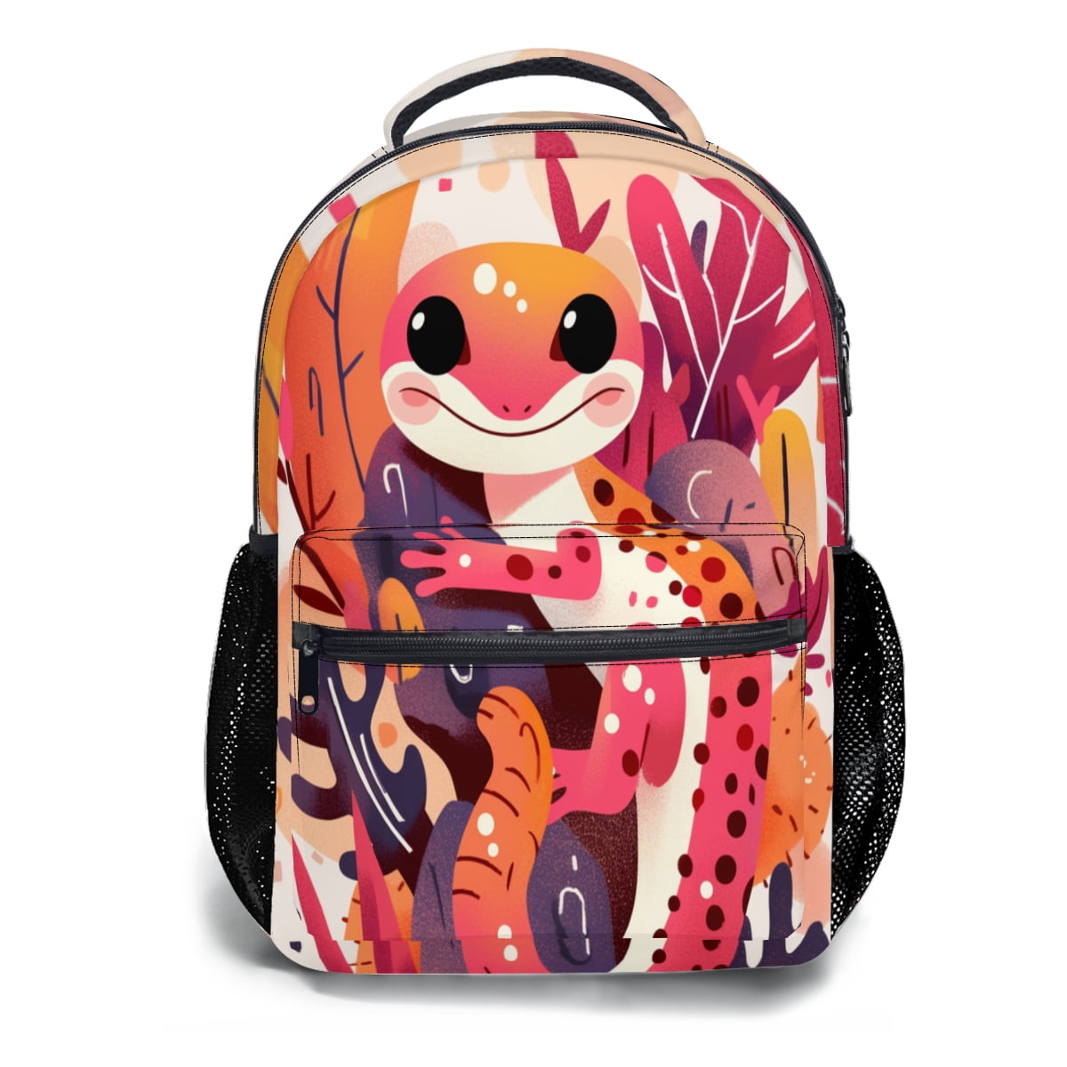 Axolotl Backpack 17 inch Cartoon Axolotl Backpack Large Capacity ...