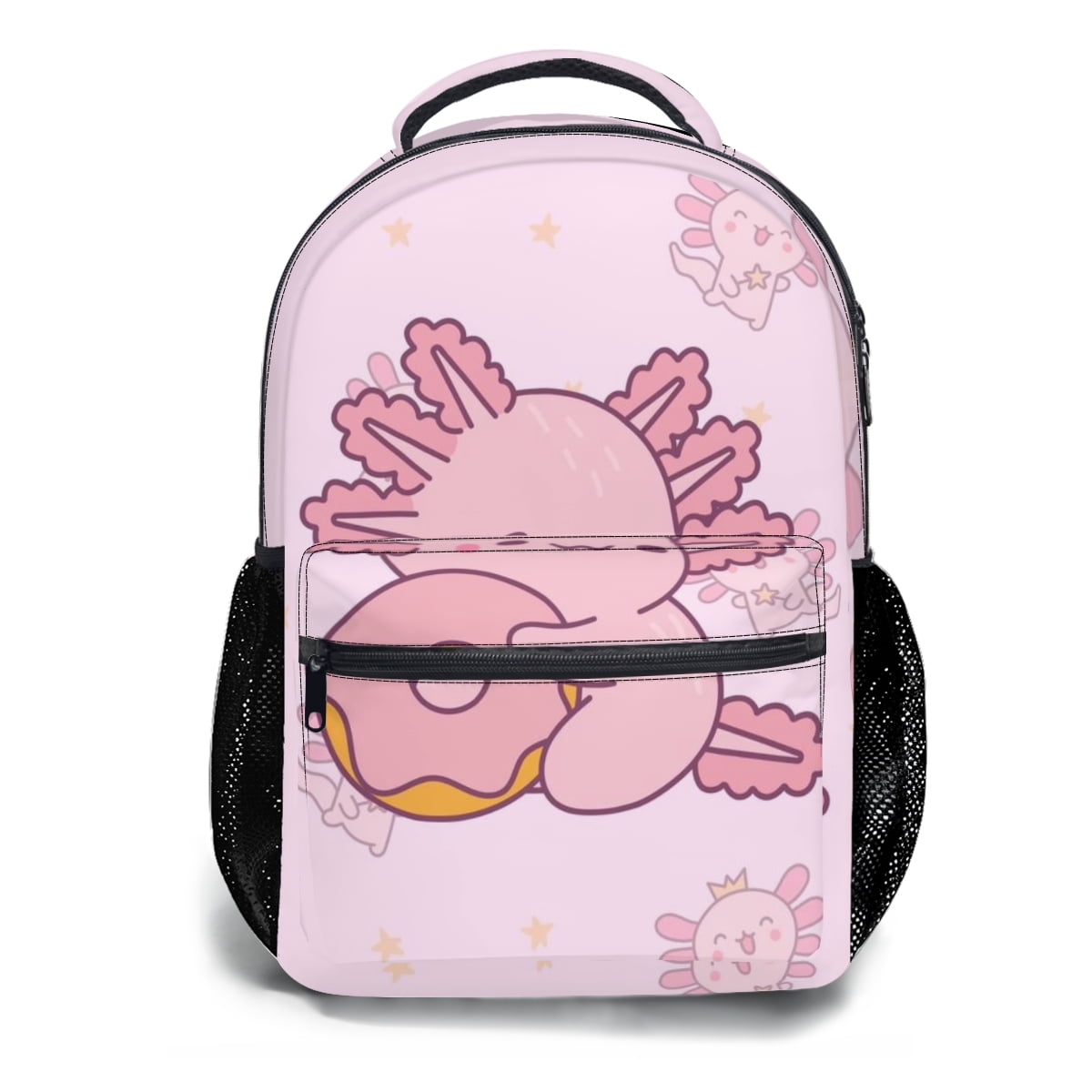 Axolotl Backpack 17 inch Cartoon Axolotl Backpack Large Capacity ...