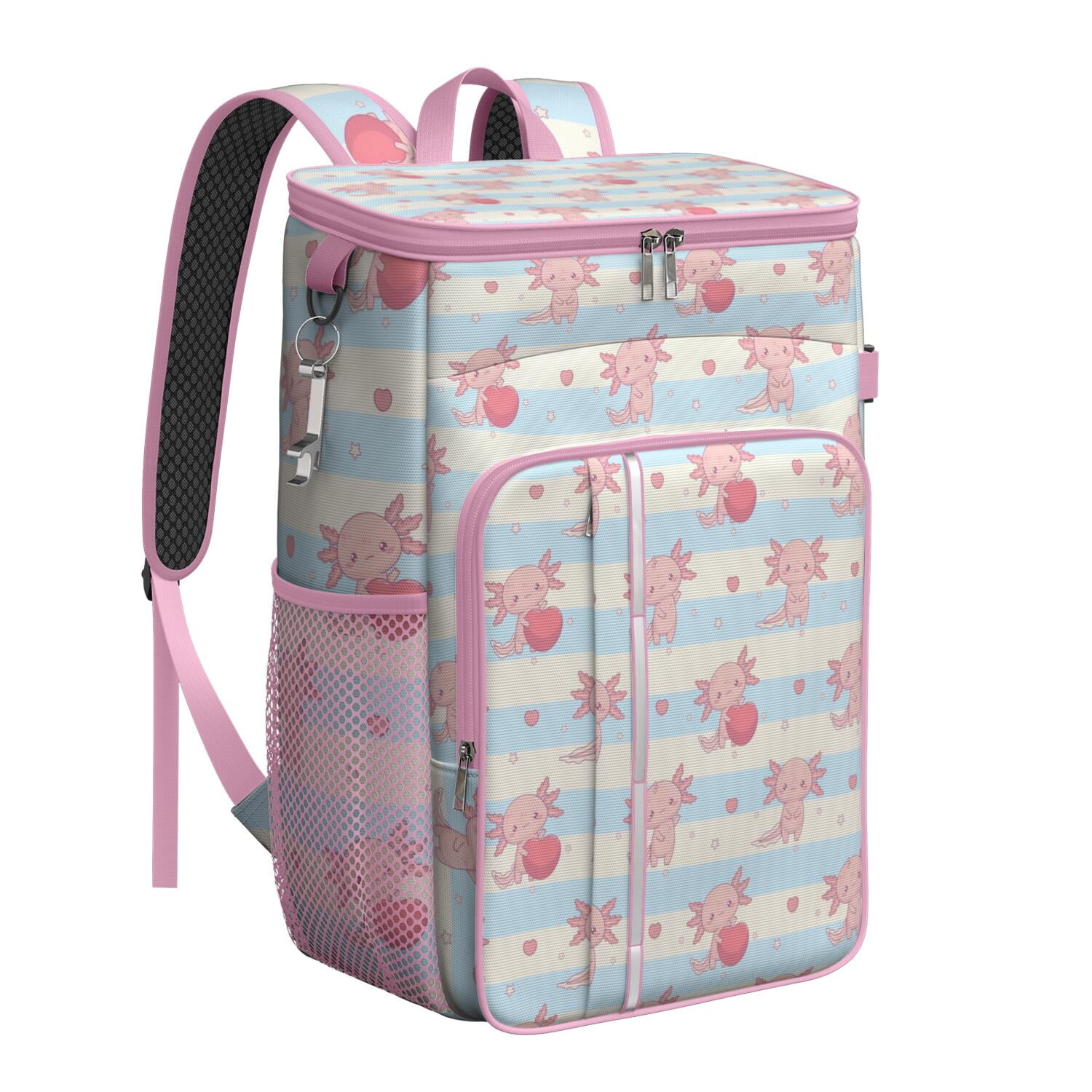 Axolotl Backpack Cooler – Cute Kawaii Cartoon Leakproof Insulated Lunch ...