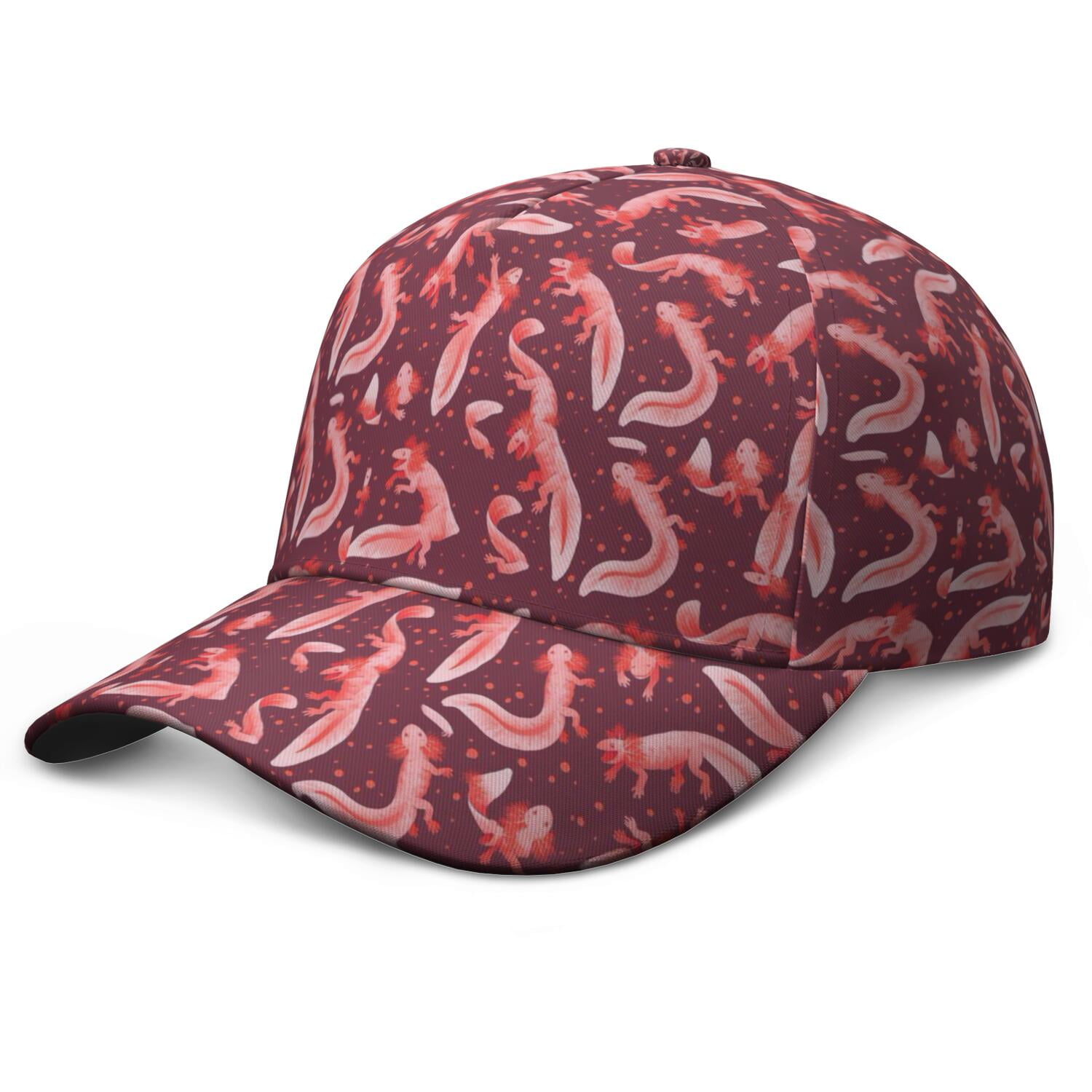 Axolotl Baseball Cap - Kawaii Cute Cartoon Mythical Creature Dad Hat ...