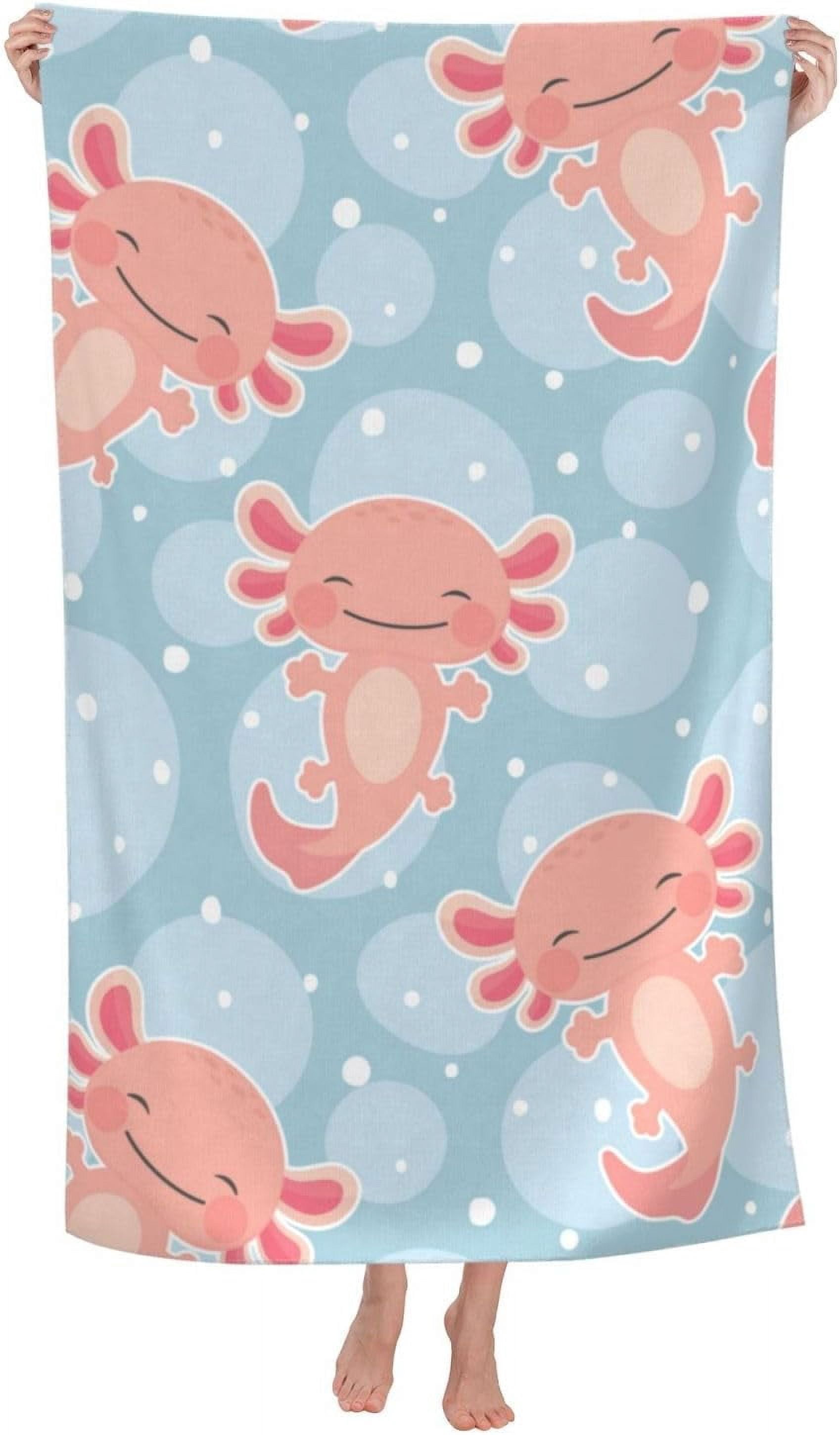 Axolotl Beach Towel Aesthetic Axolotl Theme Sand-Free Microfiber Towel ...