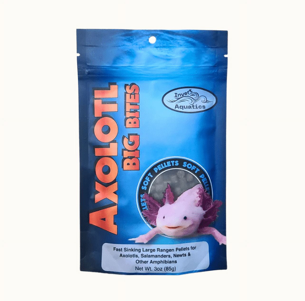 Axolotl Big Bites - Fast Sinking, Soft Pellet Daily Diet for Axolotls ...