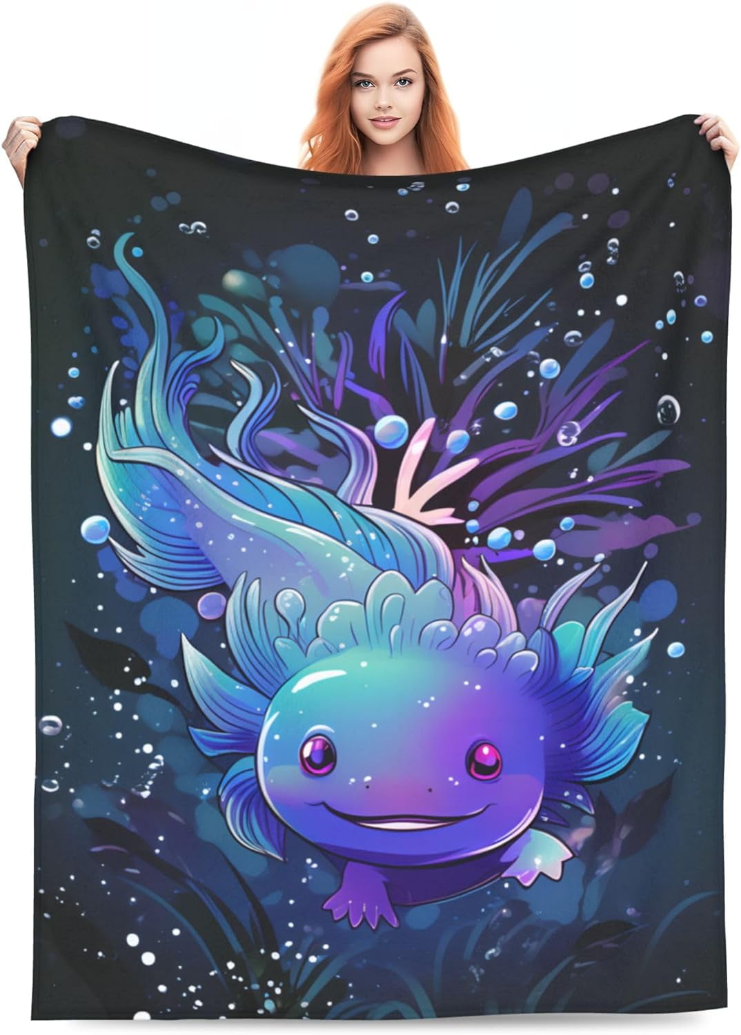 Axolotl Blanket Lovely Axolotls Gifts for Kids Adults Soft Warm ...