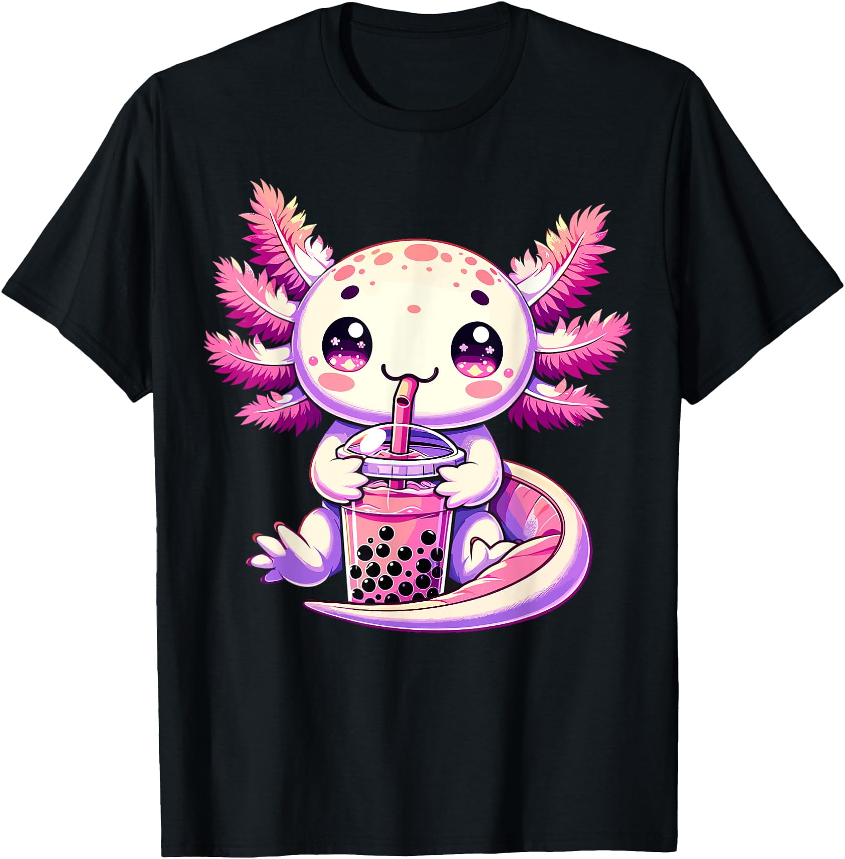Axolotl Boba Tea Bubble Tea Anime Cute Kawaii Softstyle Unisex T-Shirt ...