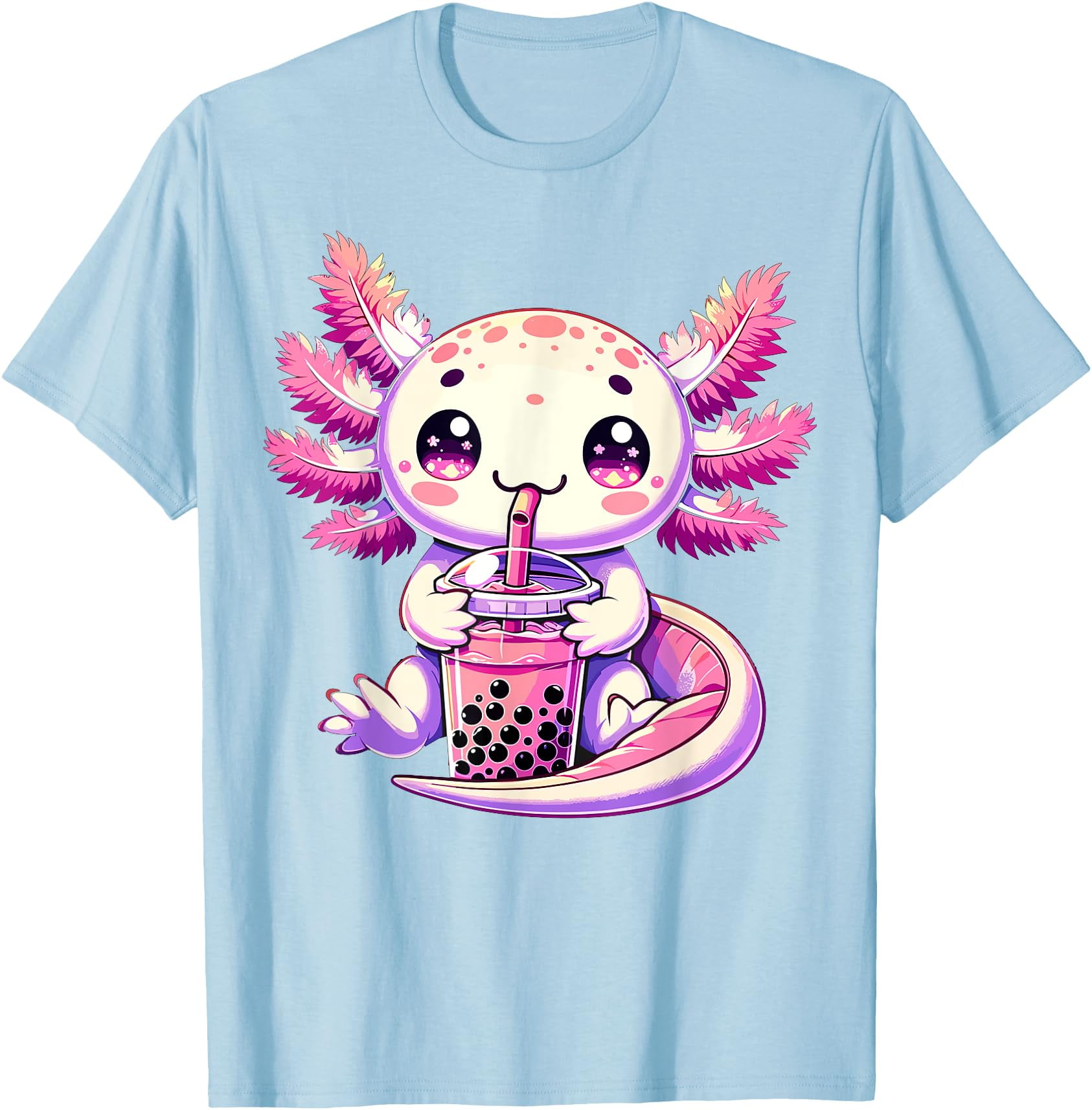 Axolotl Boba Tea Bubble Tea Anime Cute Kawaii Softstyle Unisex T-Shirt ...