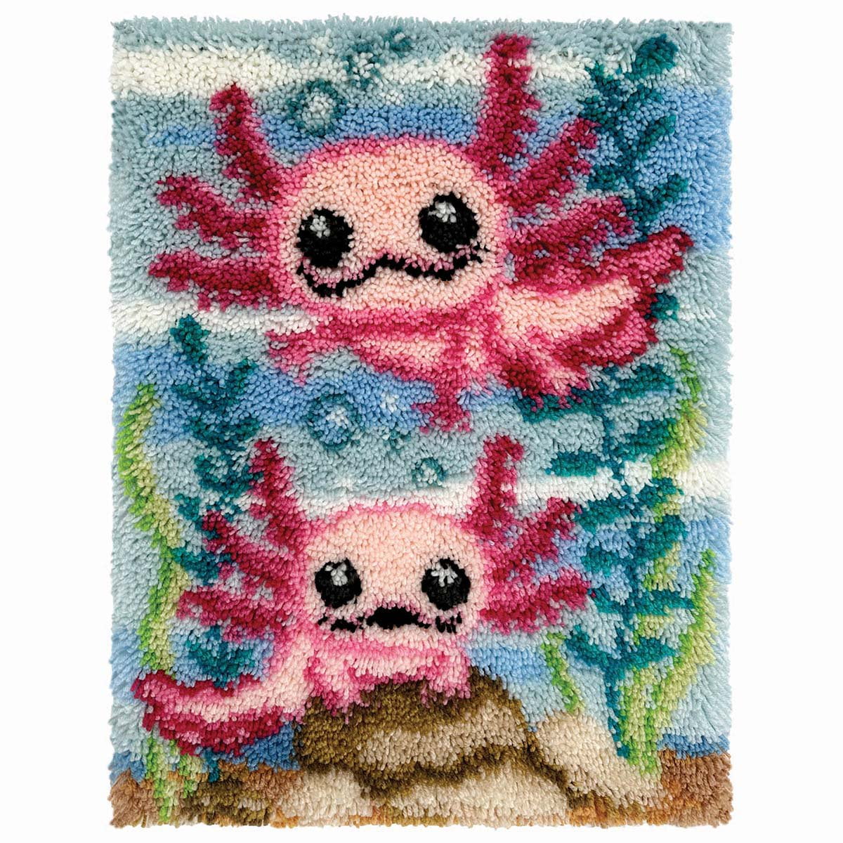 Axolotl Buddies Latch Hook Kit ，Latch Hook Rug Kits for Adults,latch ...