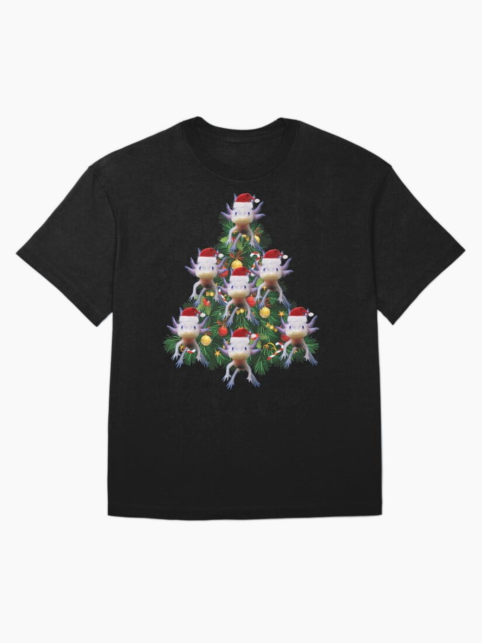 Axolotl Christmas Tree Funny Gift For Axolotl Lovers Oversized Unisex T ...