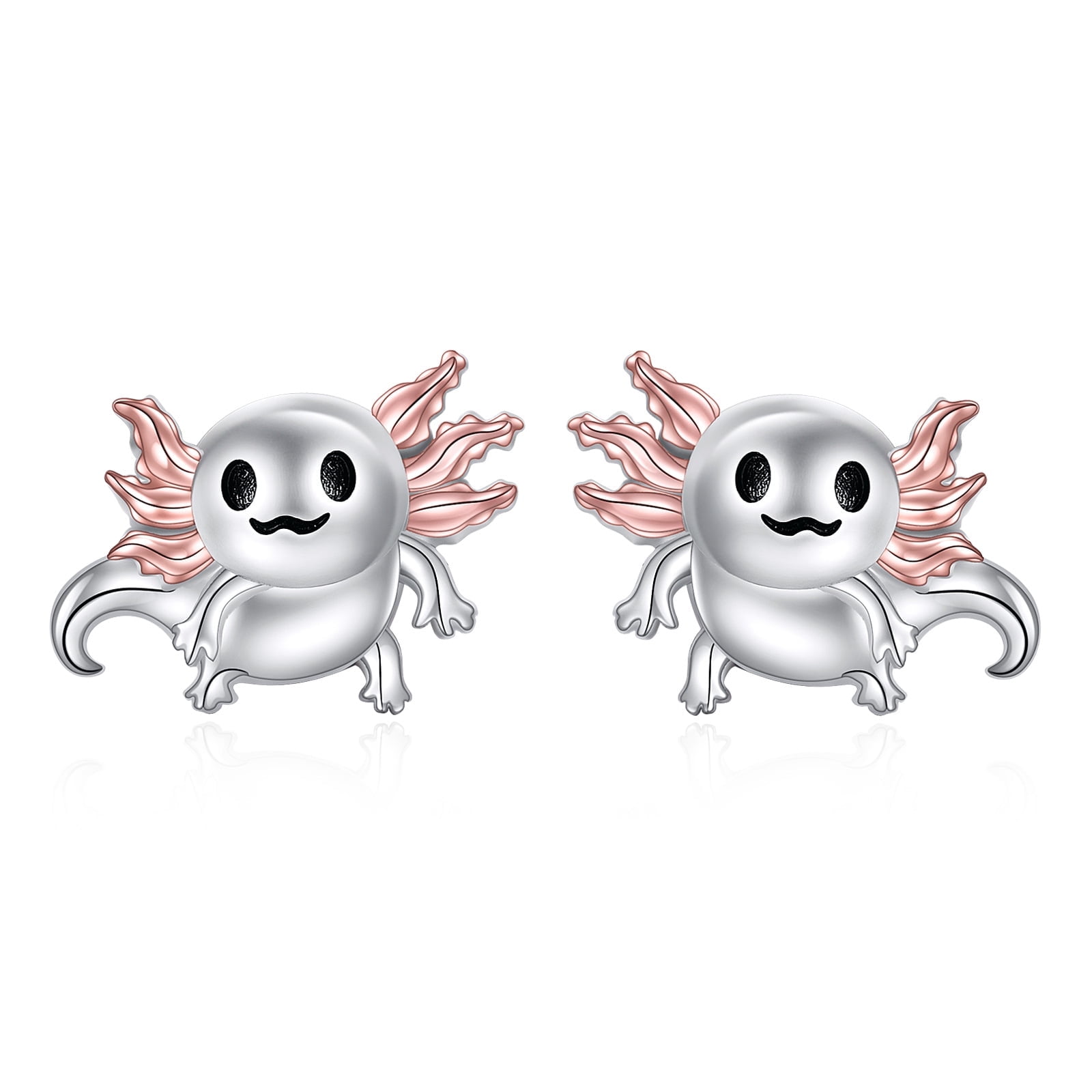 Axolotl Earrings S925 Sterling Silver Sea Creature Axolotl Stud ...