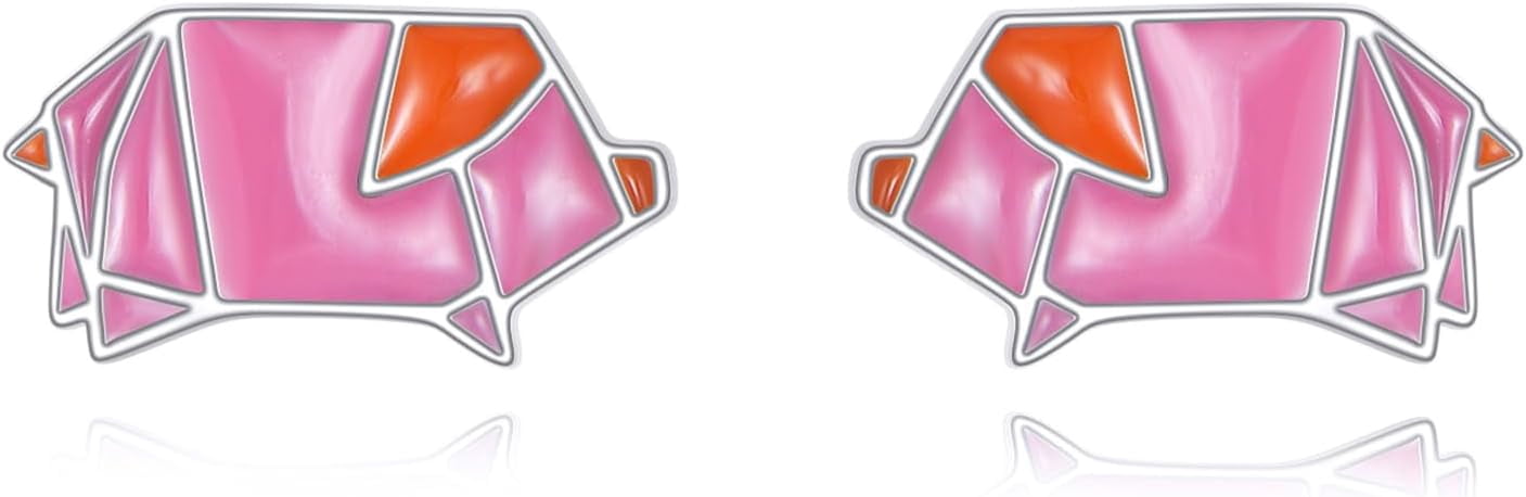 Axolotl/Fox/Penguin/Bunny/Bee Earrings 925 Sterling Silver Animal Stud ...