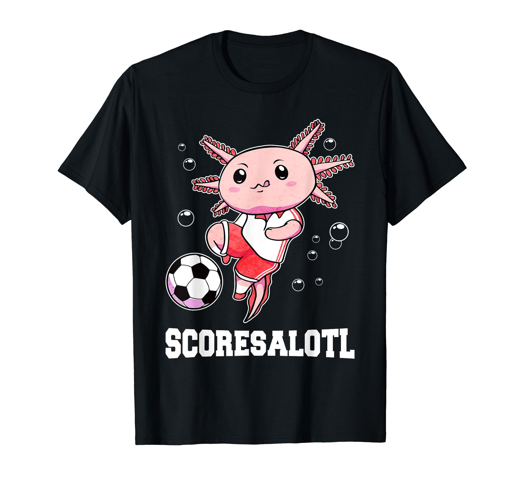 Axolotl Funny Soccer Pun Scoresalotl Xolotl T-Shirt - Walmart.com