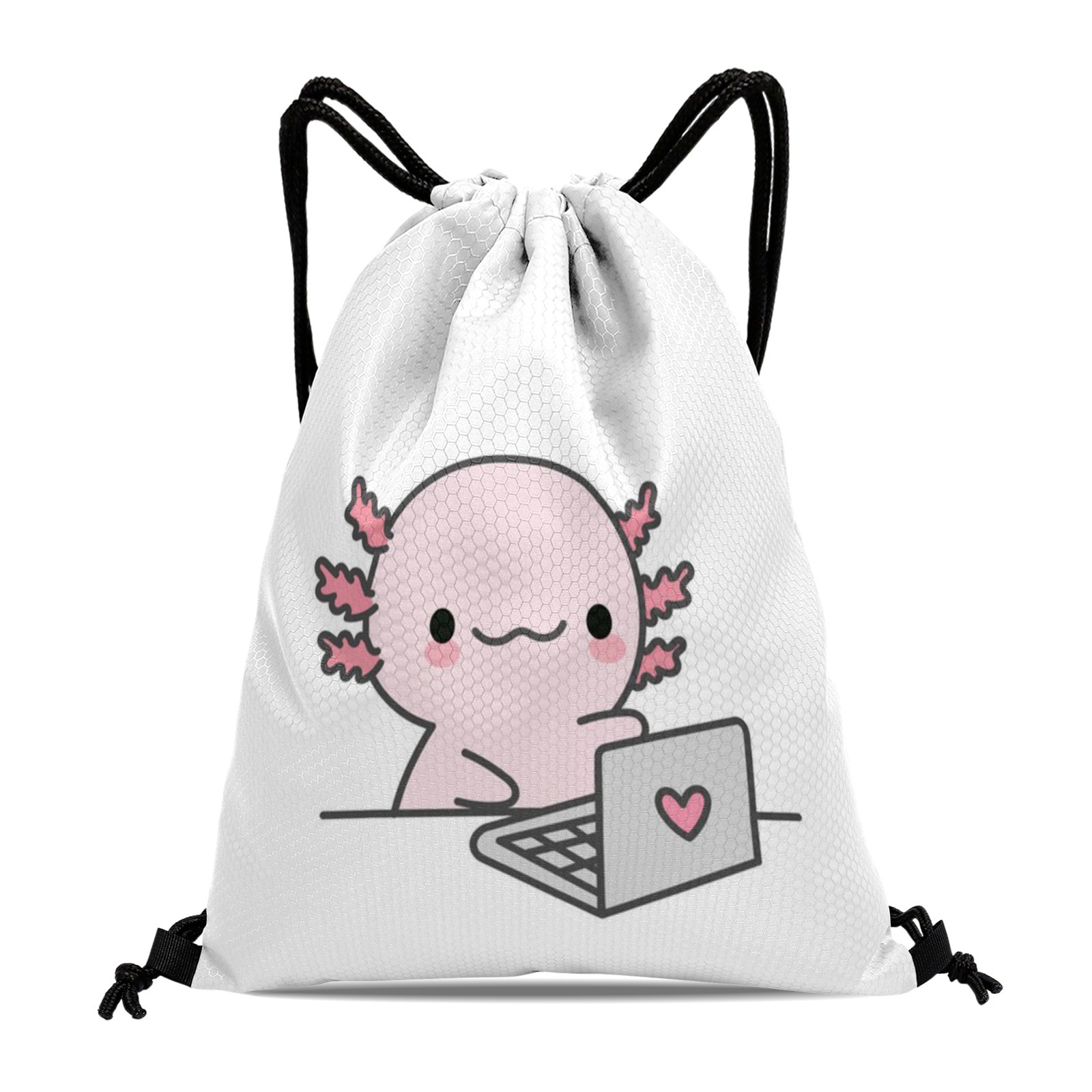 Axolotl Gym Hiking Drawstring Bag:Waterproof, suitable for swimming ...