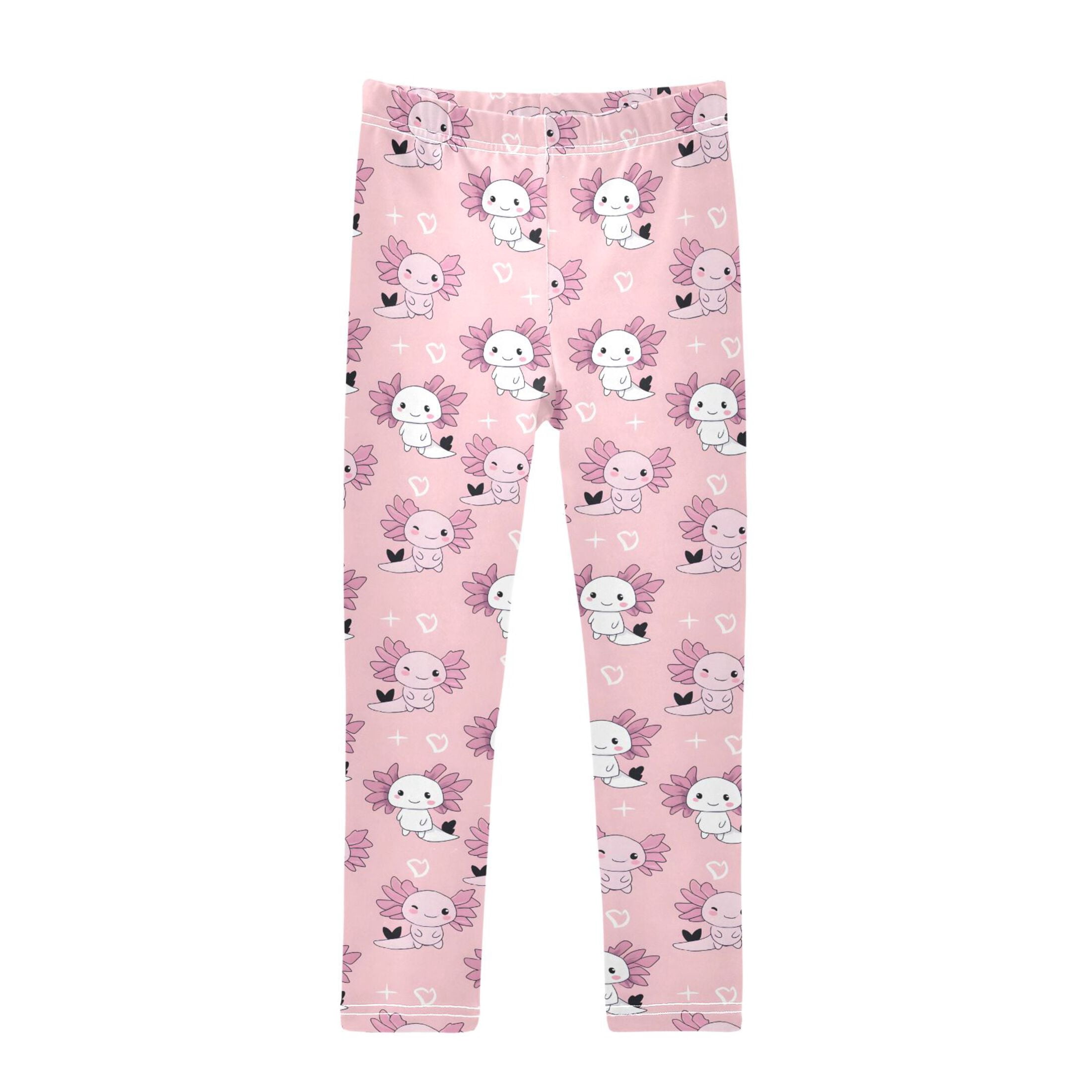 Axolotl Heart Printed Leggings Yoga Pants for in 4t to 10t - Walmart.com