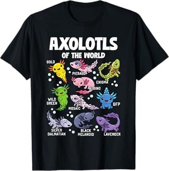 Axolotl Kawaii Axolotls of the World Axolotl Cute T-Shirt - Walmart.com