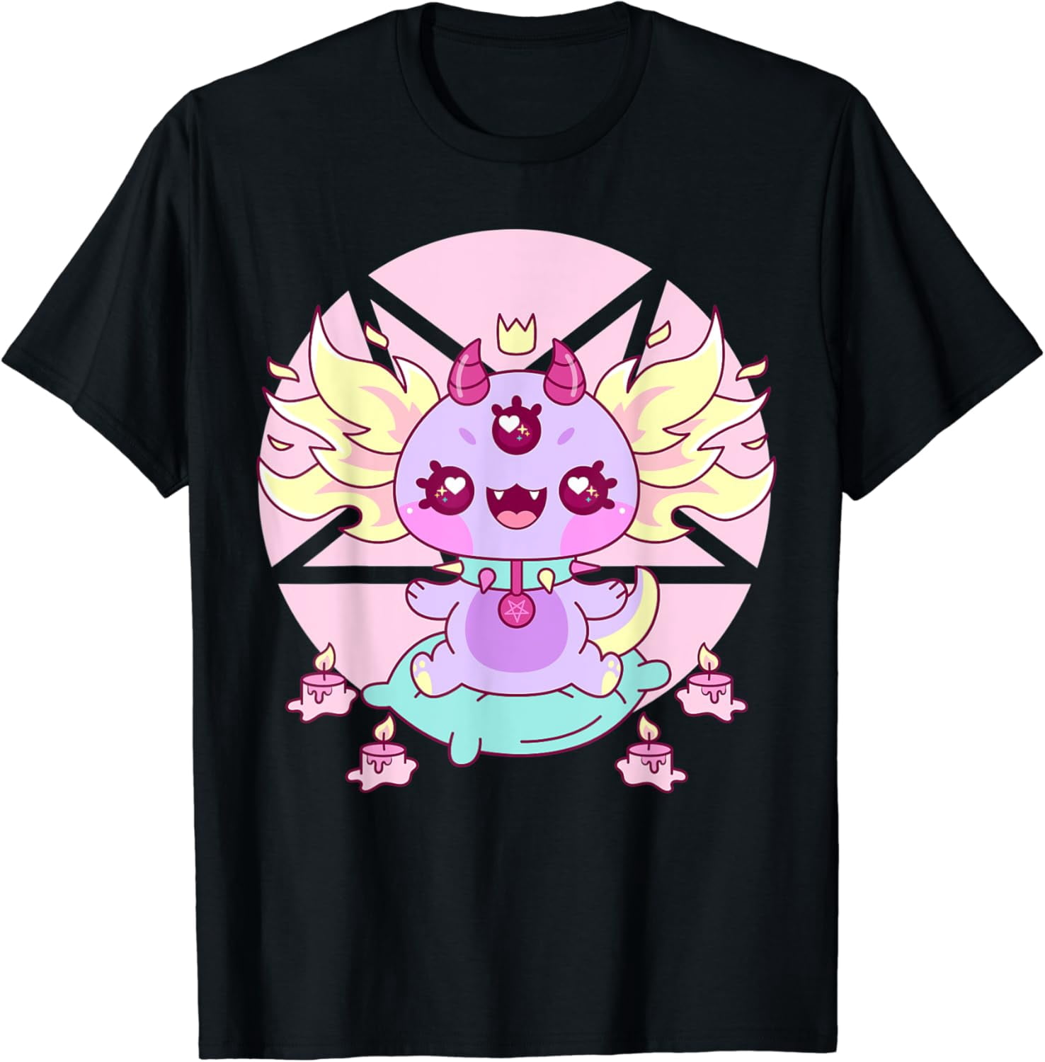Axolotl Kawaii Pastel Goth Cute Creepy Nu Goth Aesthetic T Shirt ...