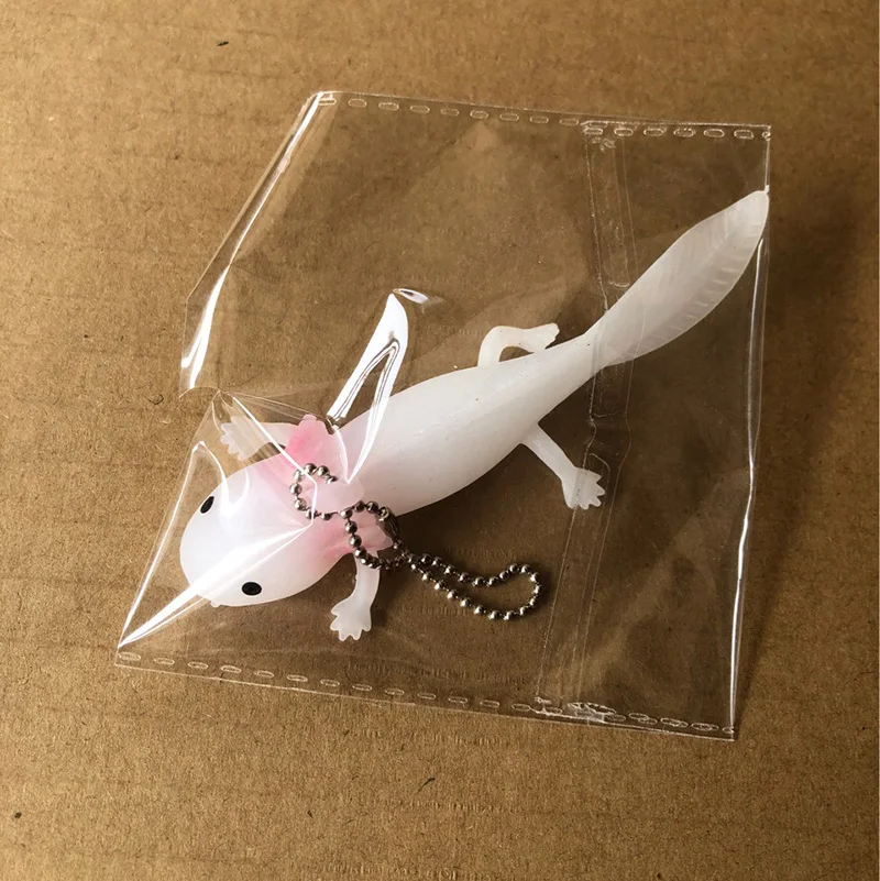 Axolotl Keychain Kawaii Newt Salamander Fish Kneading Decompression ...