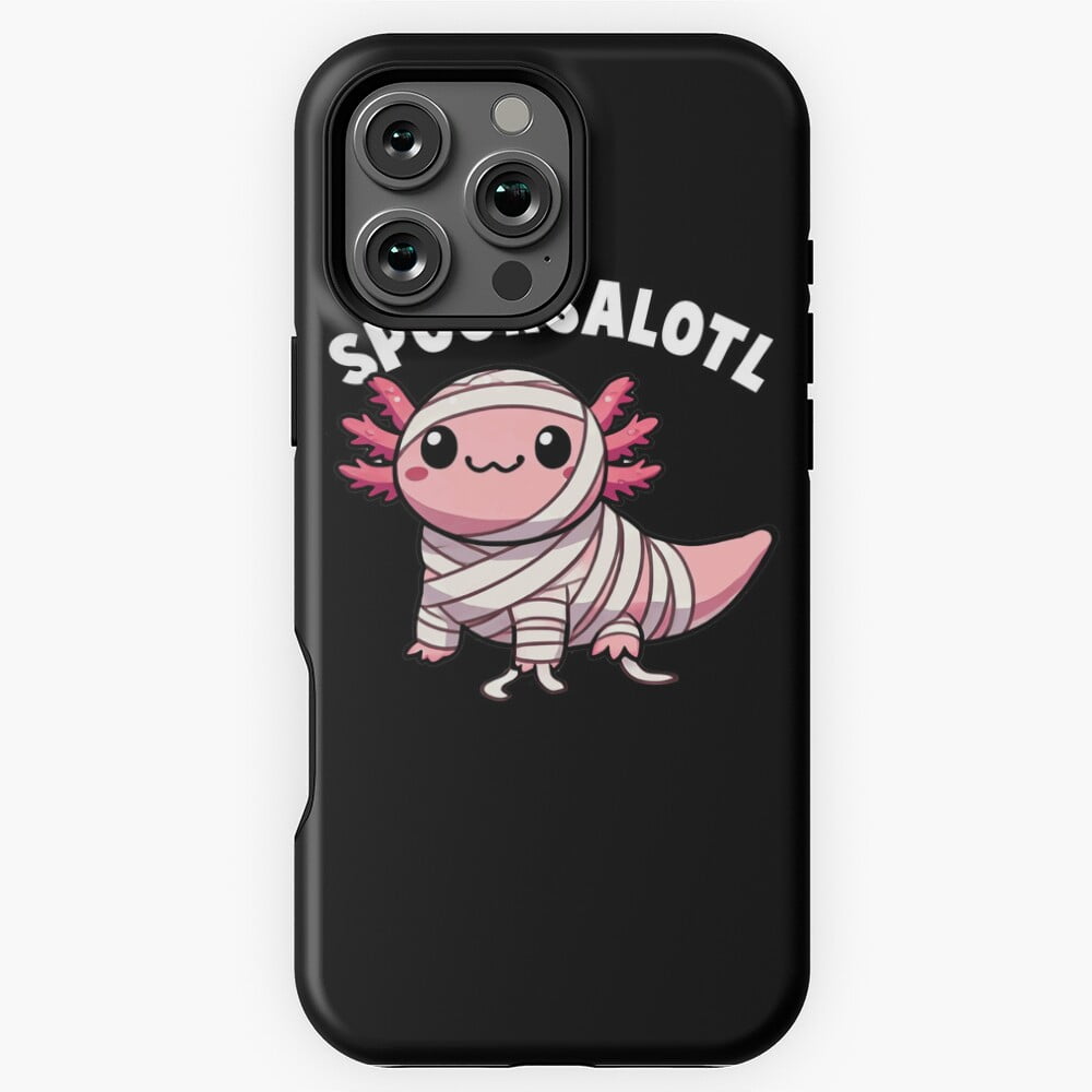 Axolotl Lover Halloween Mummy Phone Case for iPhone 16 15 14 13 12 11 ...