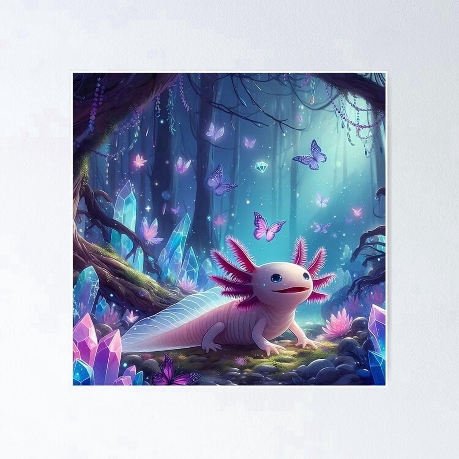 Axolotl Lovers Cute Animal Poster Home Decor Office Wall Art - Walmart.com