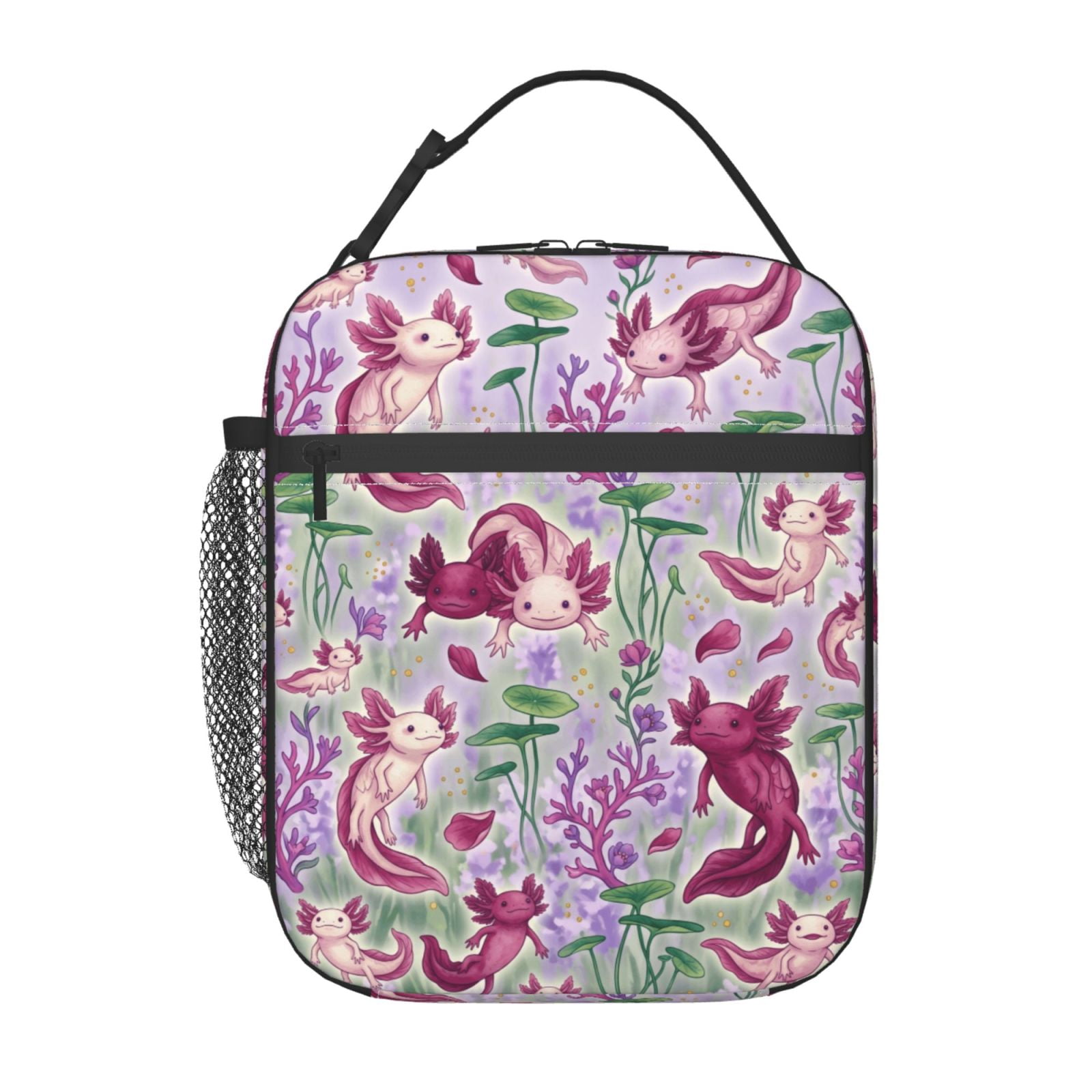 Axolotl Lunch Bag Insulated Lunch Box For Women Reusable Cooler Tote ...