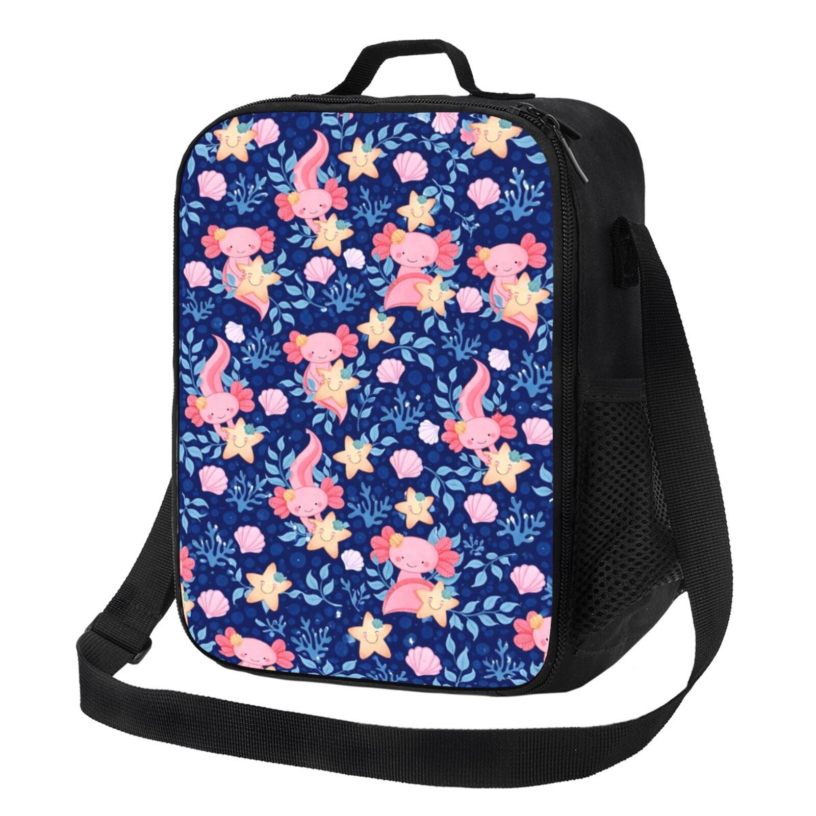 Axolotl Lunch Bag Insulated Thermal Box with Shoulder Strap & Handle ...