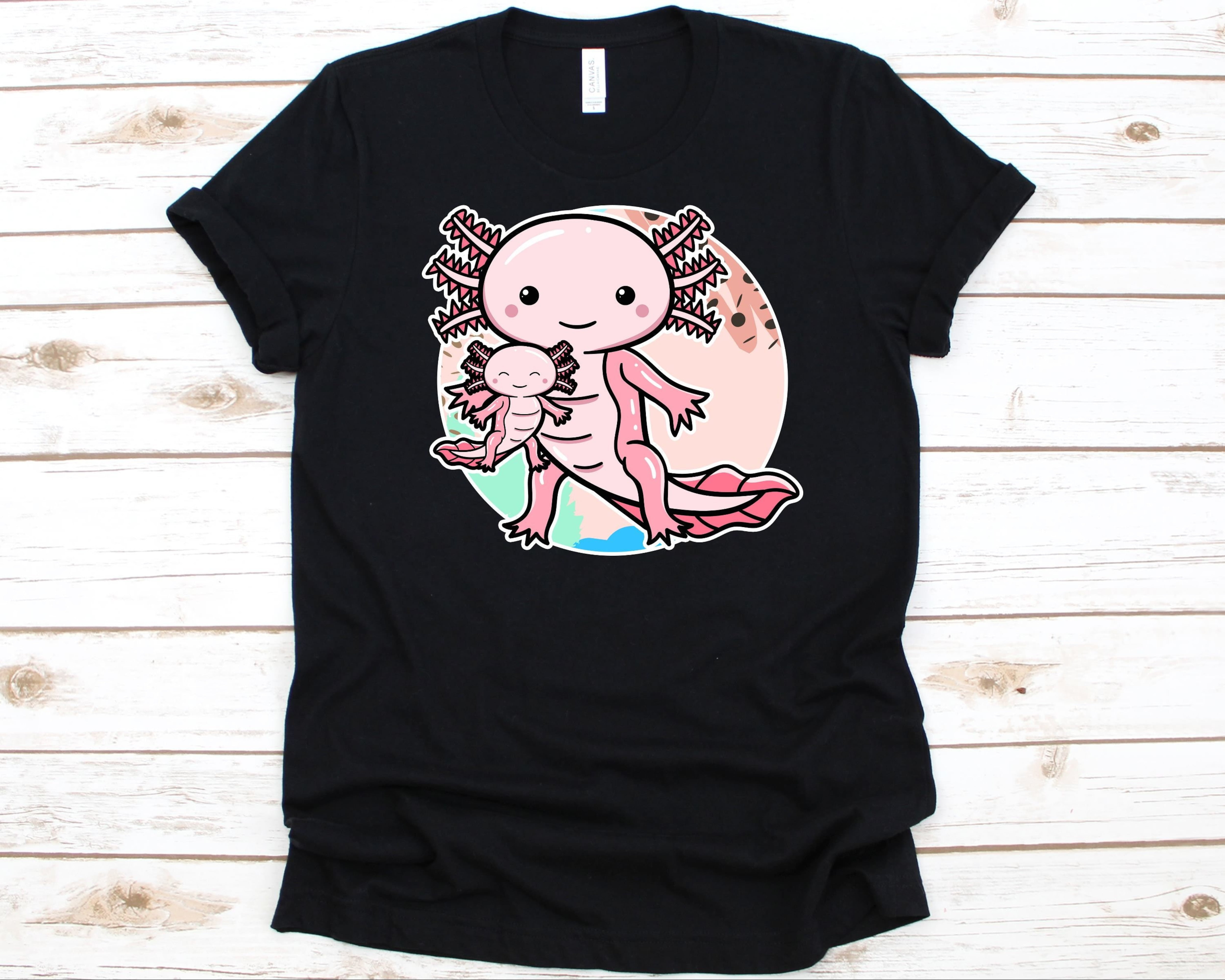 Axolotl Mother And Baby Shirt, Ambystoma Mexicanum, Paedomorphic ...