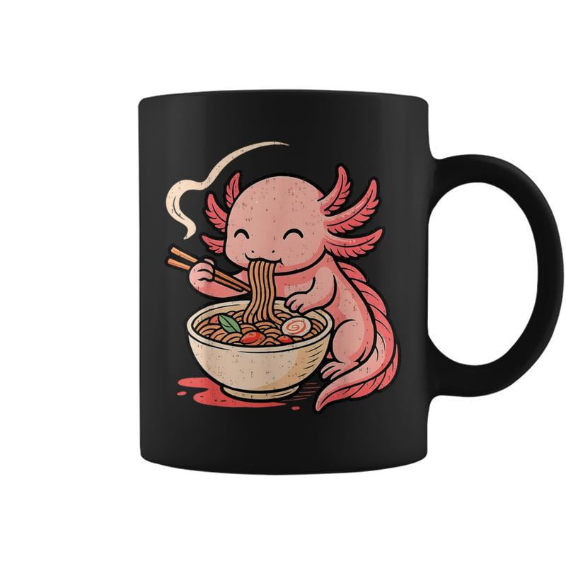 Axolotl Noodle Anime Kawaii Animal Eating Ramen Coffee Mugs - Walmart.com