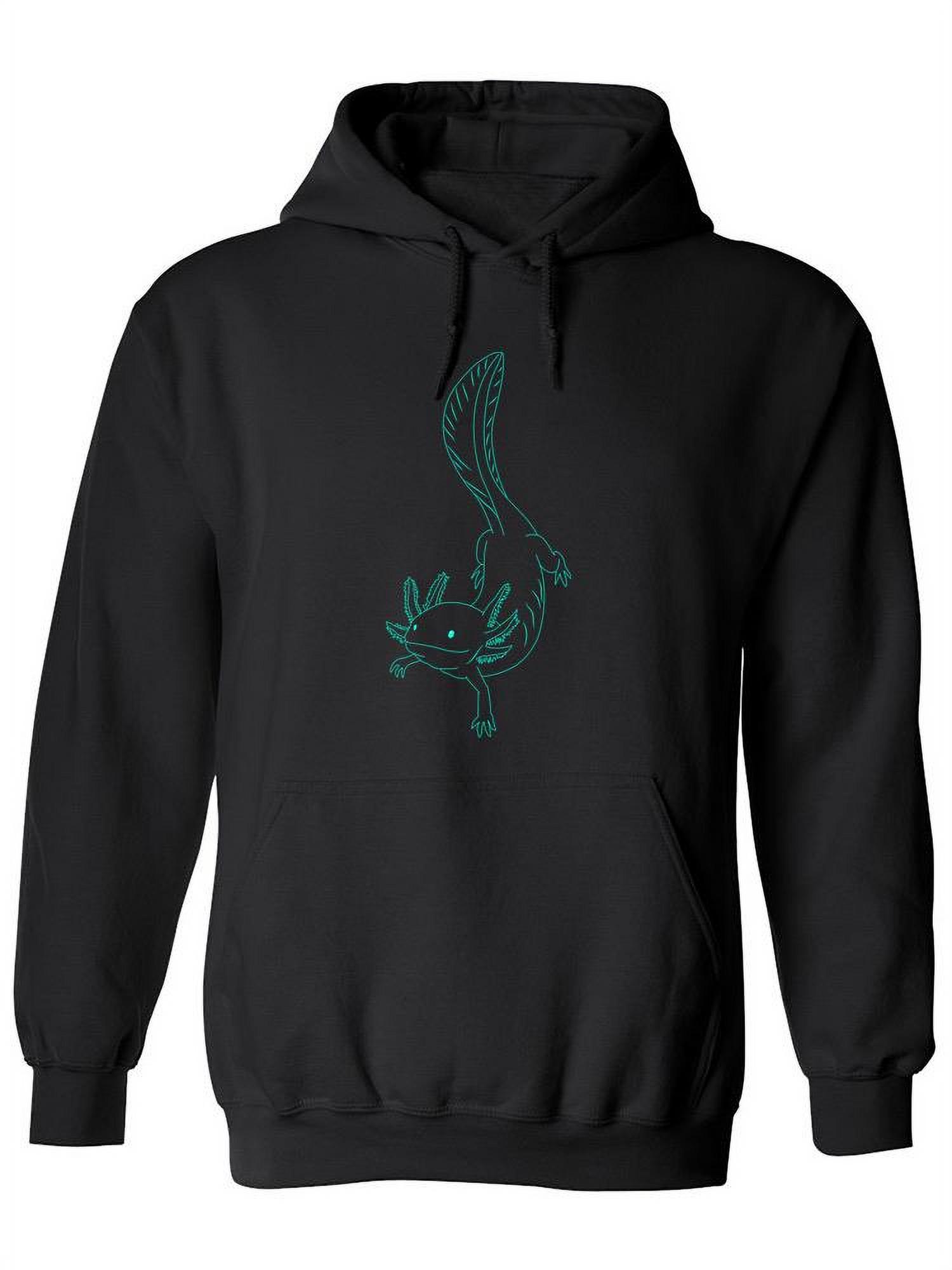 Axolotl Outline Hoodie Women -SPIdeals Designs, Female 5X-Large ...